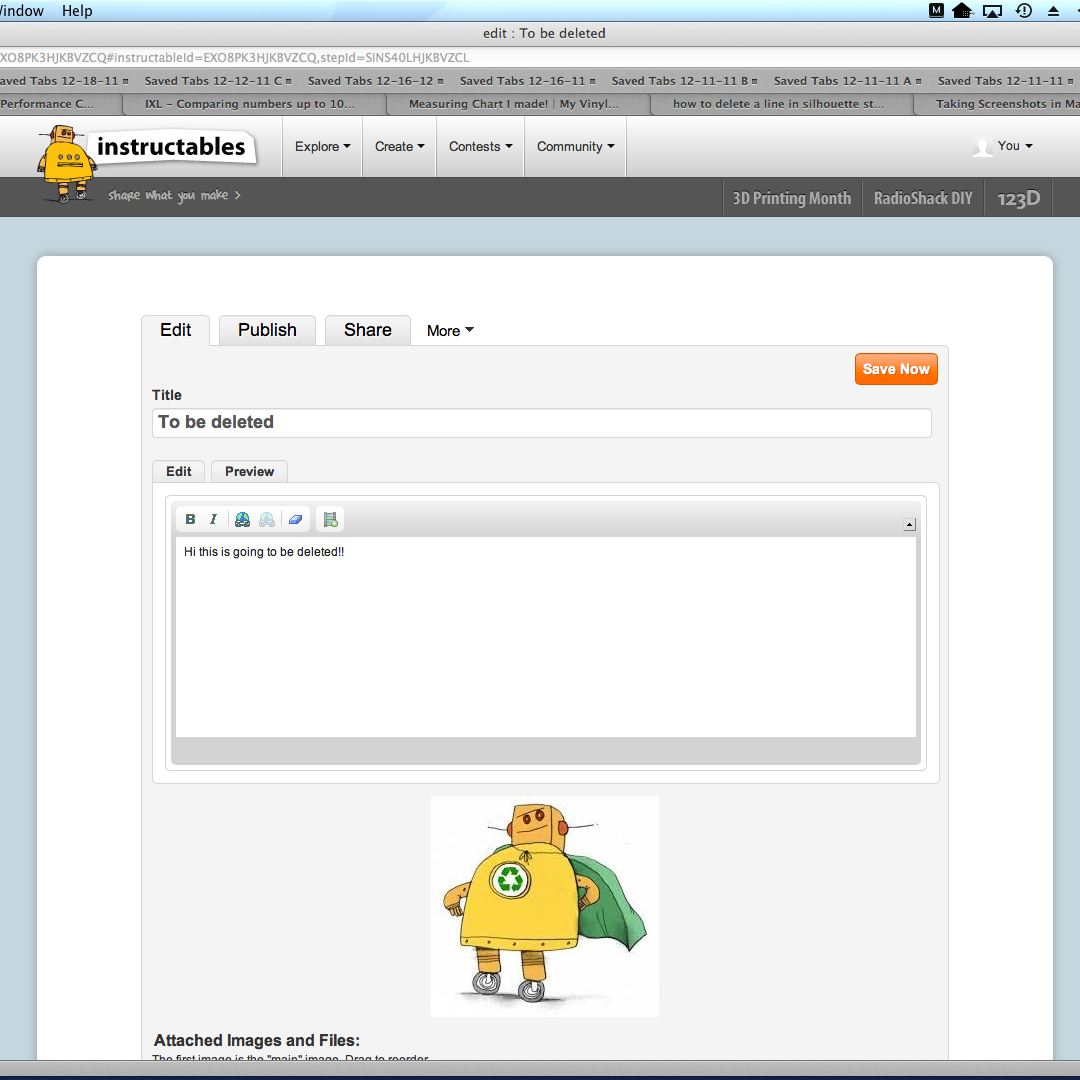 How to Delete an Instructable - Instructables