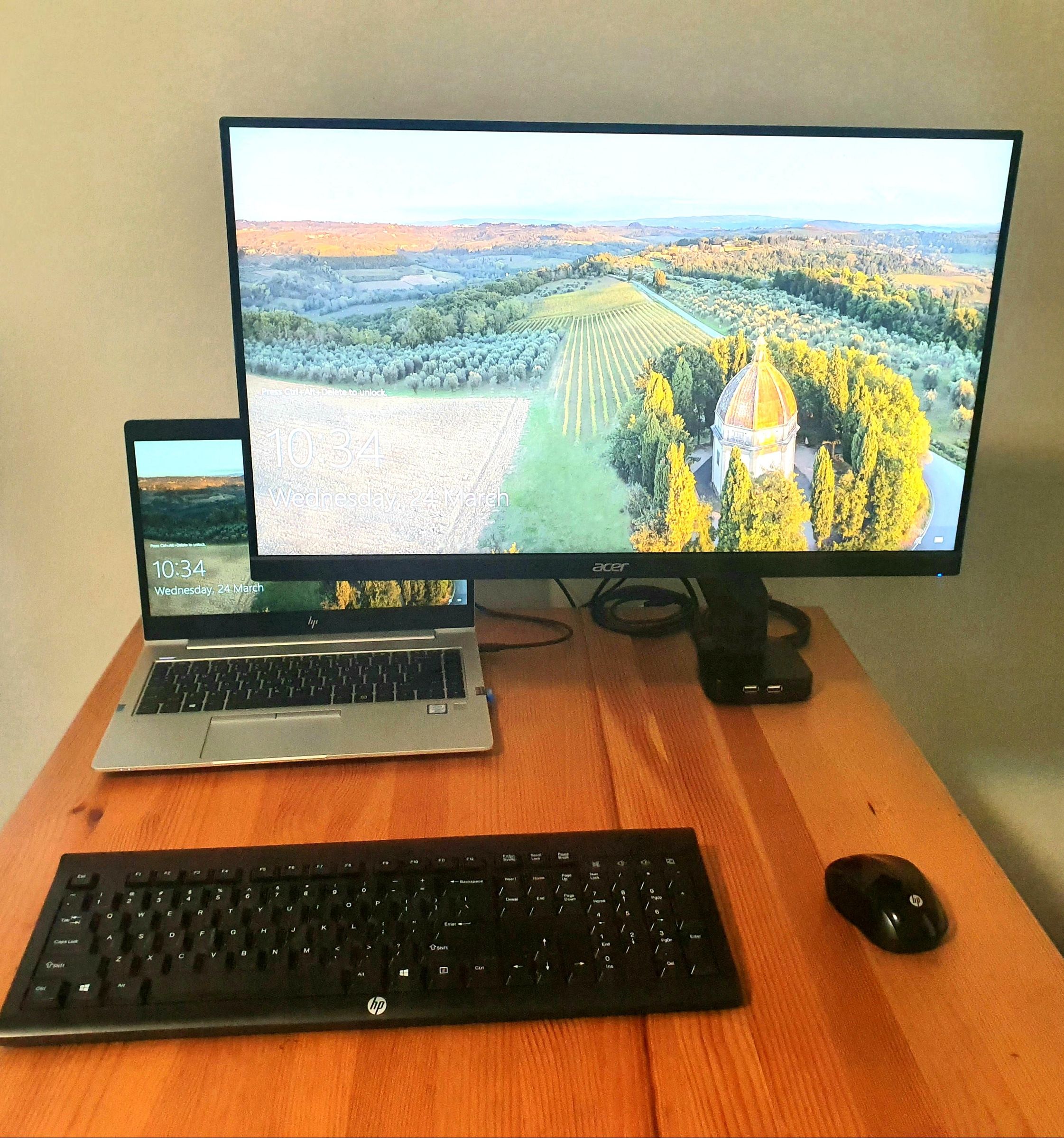 Installing a Computer Monitor Arm Through a Wooden Desktop : 4 Steps ...