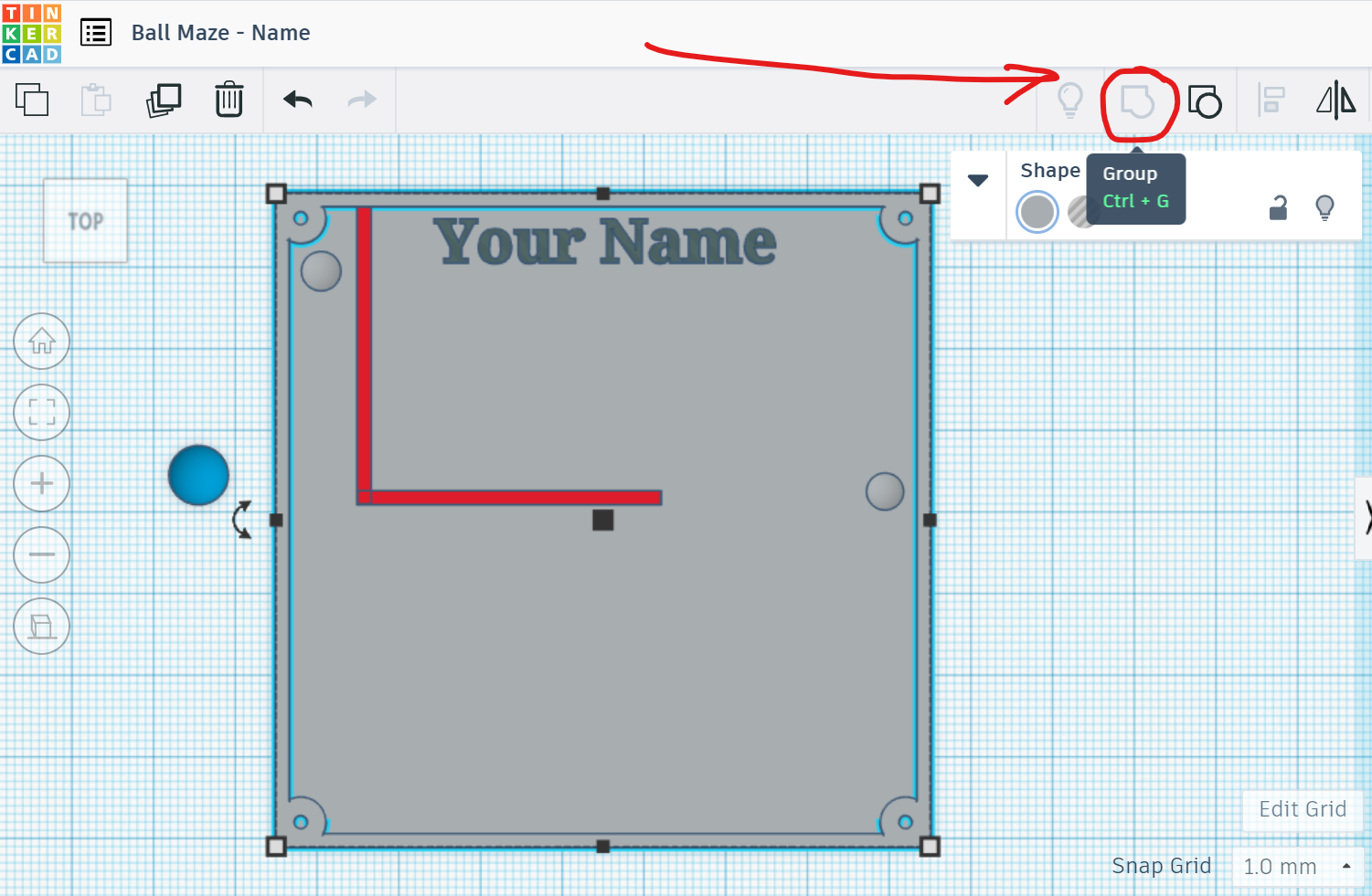 Moving Ball Maze - Tinkercad Student Project : 13 Steps (with Pictures ...