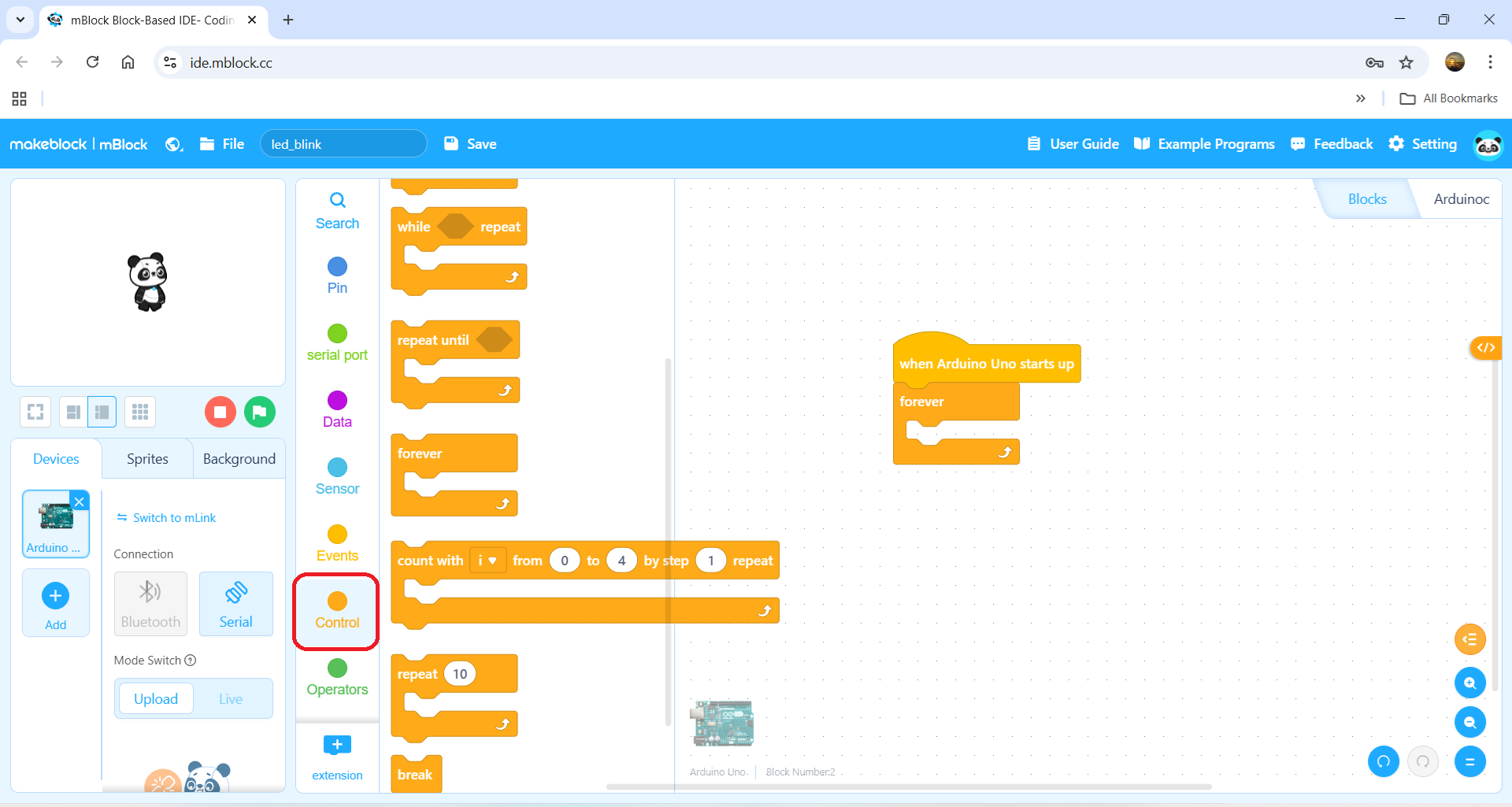 How to Make an LED Blink With MBlock and Arduino UNO – Fun Project for ...