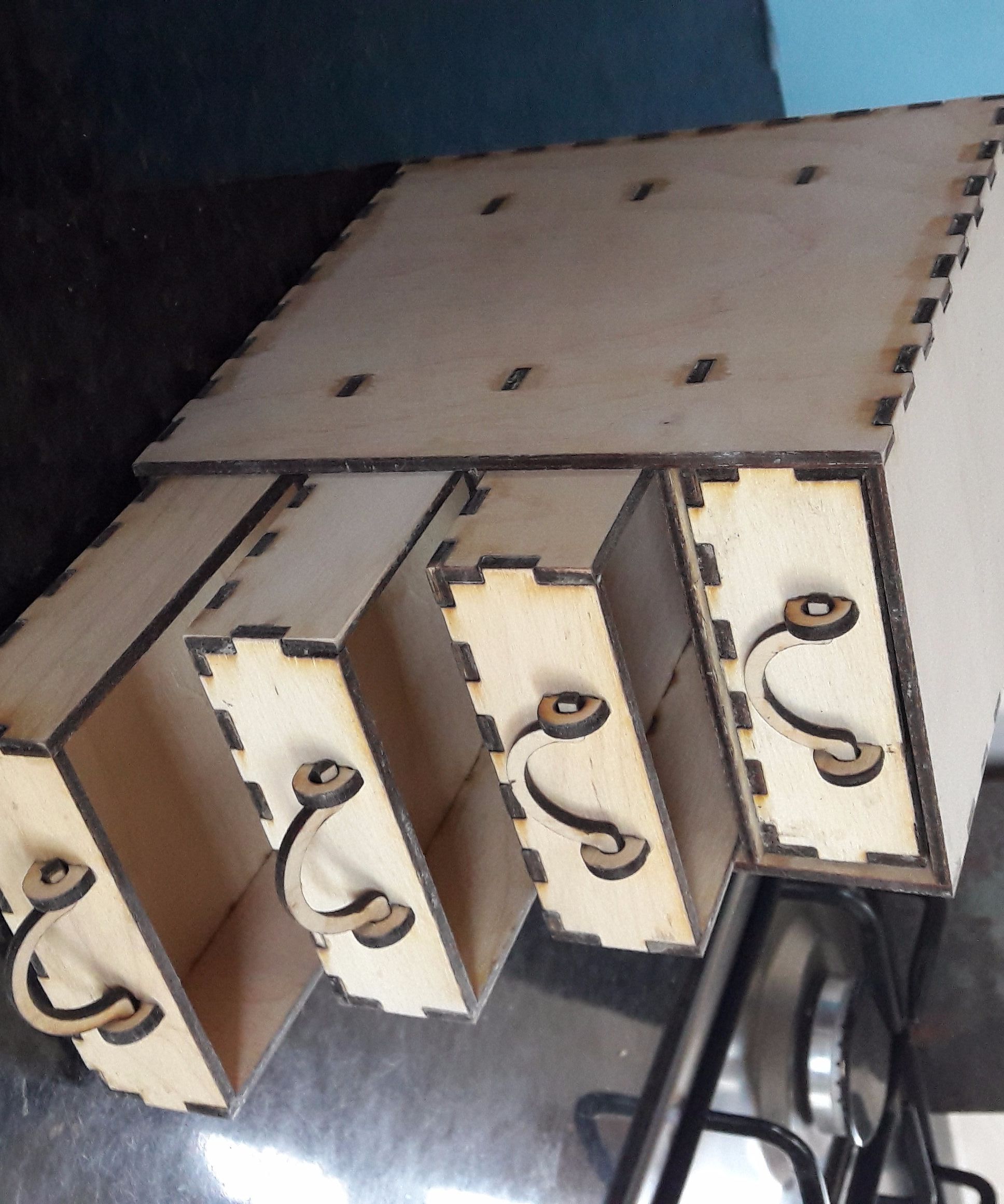 CNC Laser - Full Set of Plans for a Box of 4 Mini Drawers. - Instructables