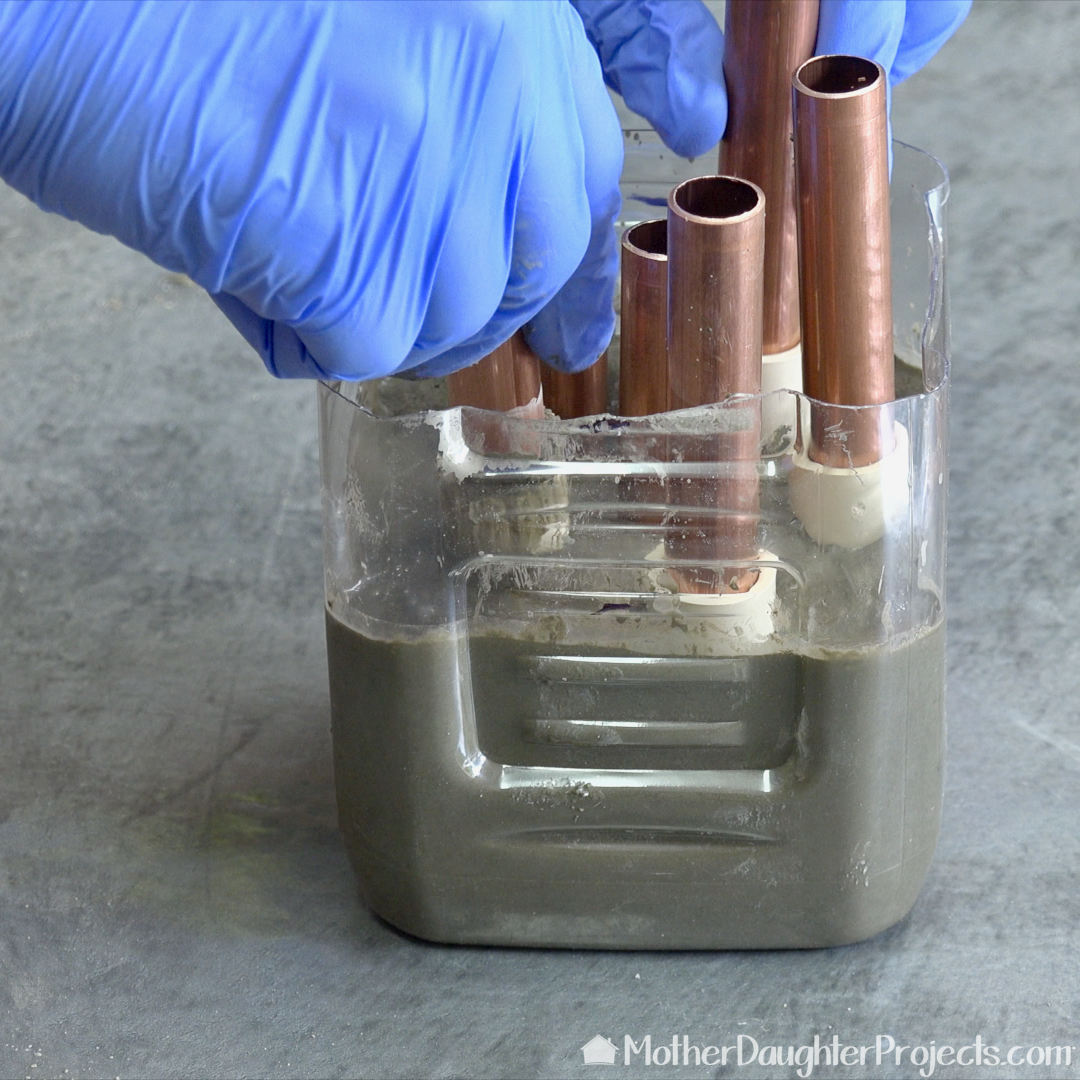 Concrete and Copper Pipe Holder : 7 Steps (with Pictures) - Instructables