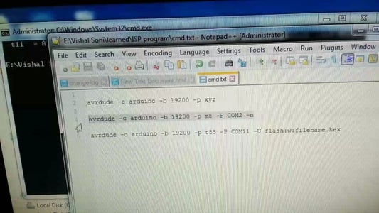 Arduino As Isp Burn Hex File In Avr Fuse In Avr Arduino As