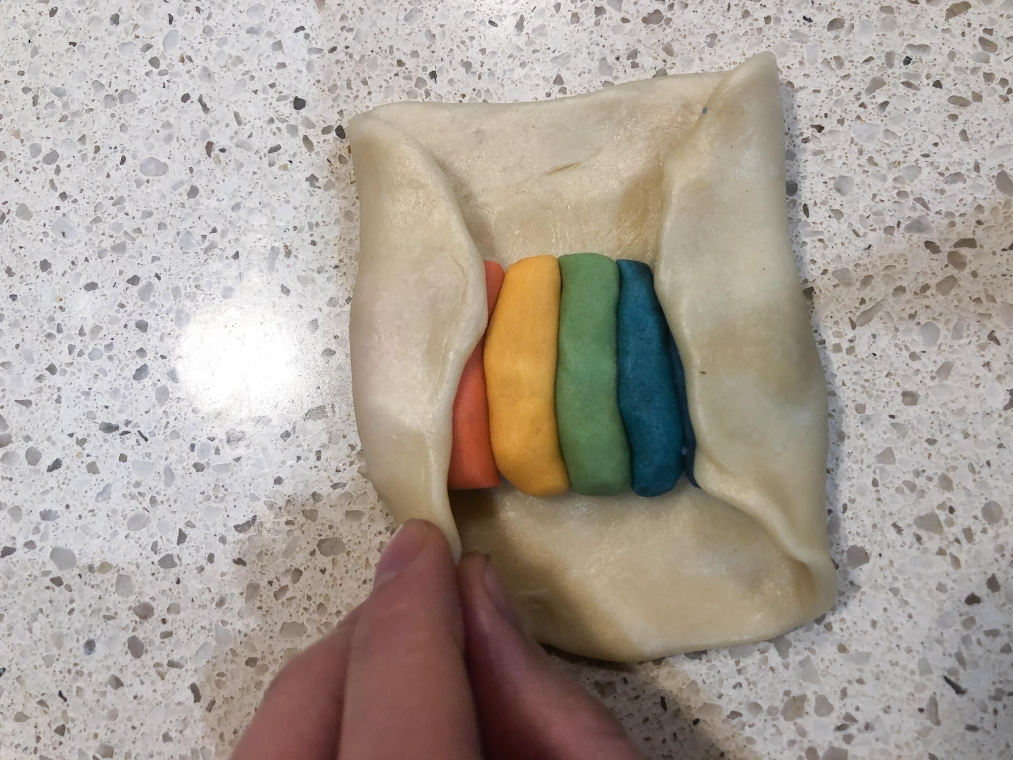 Rainbow Puff Balls With Coconut Filling : 12 Steps (with Pictures ...