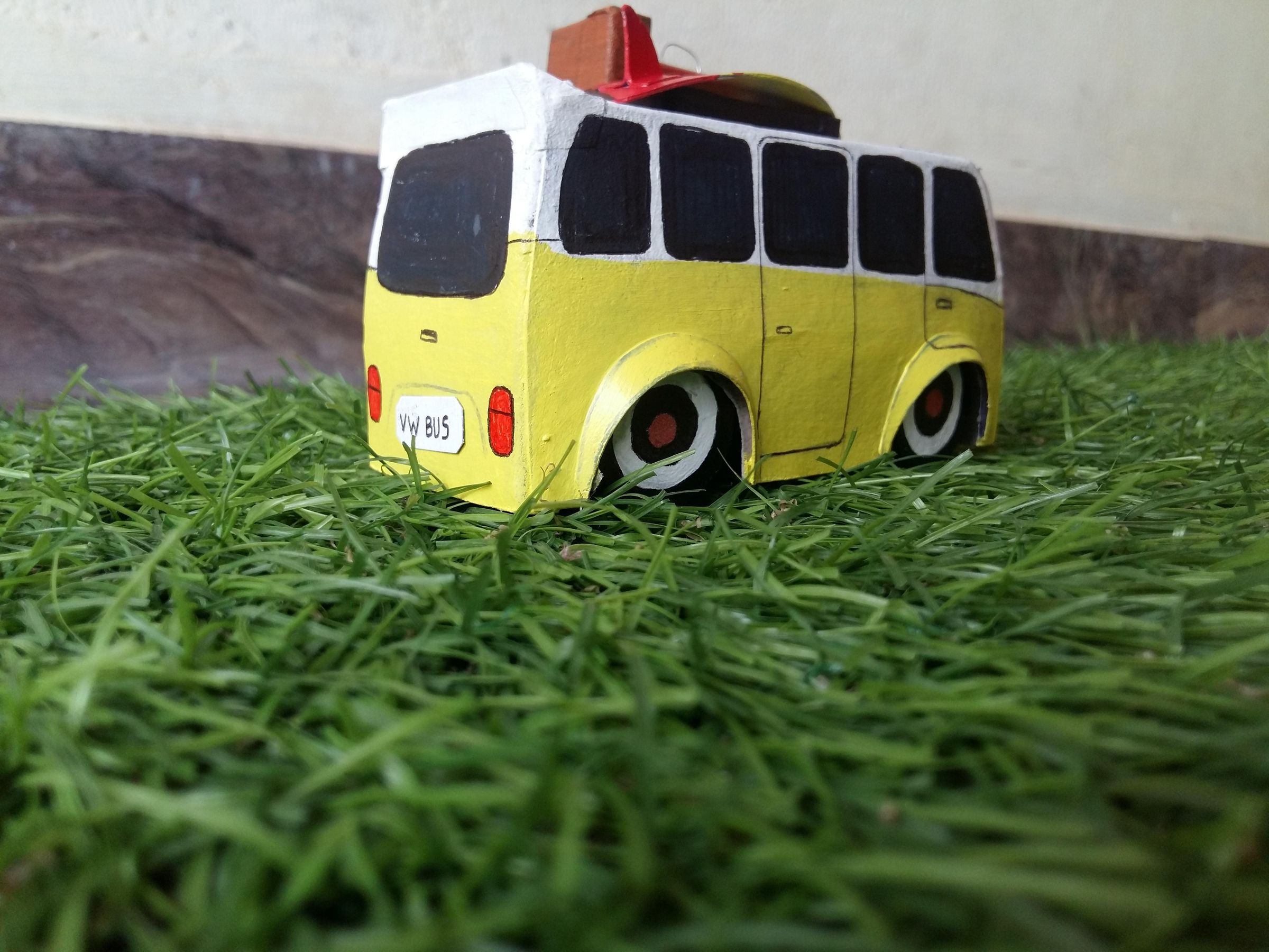 VW Mini Bus Model From Cardboard Box : 7 Steps (with Pictures ...