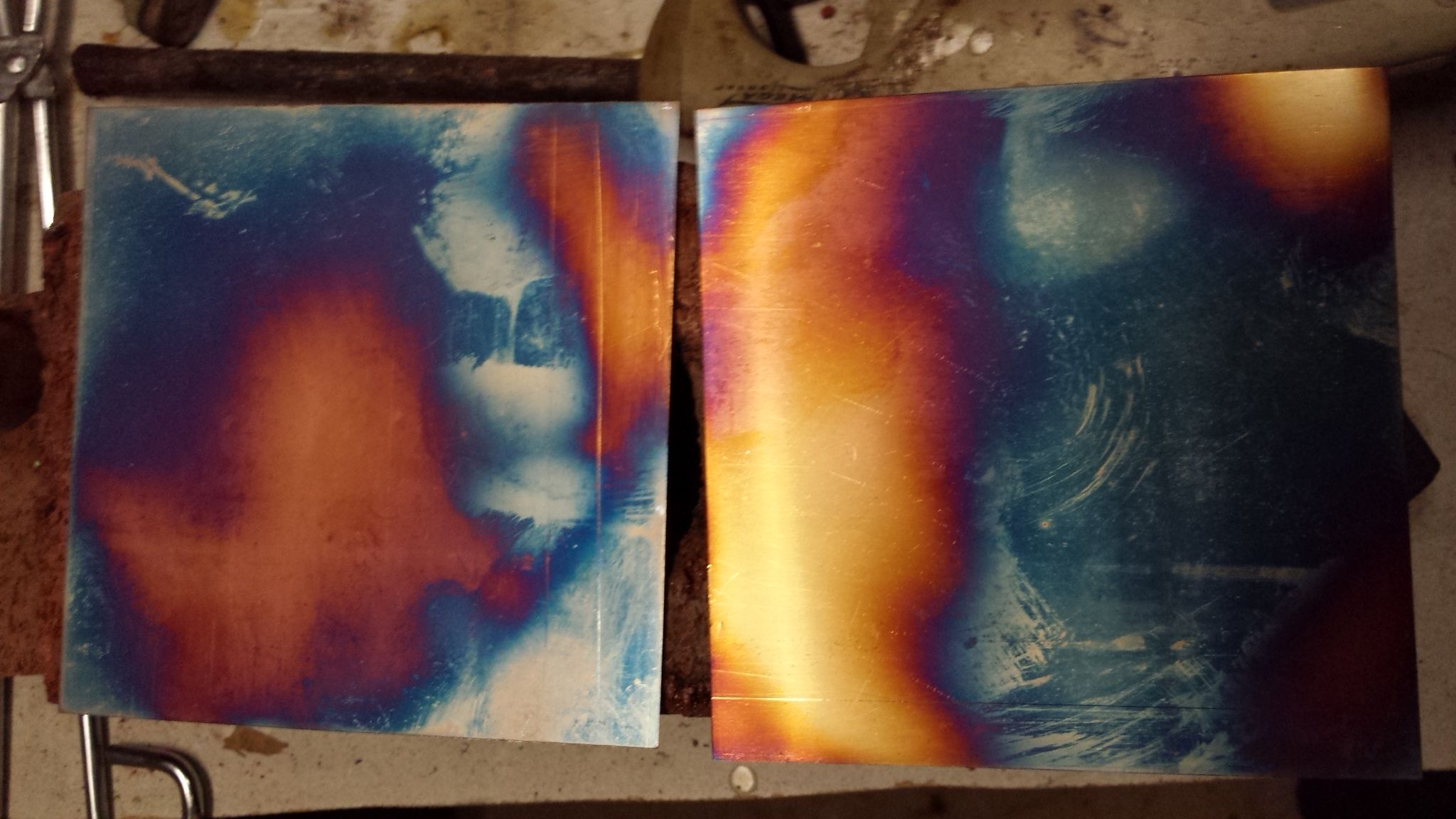 Making Red-Orange-Pink and Rainbow Effect of Copper and Brass With ...