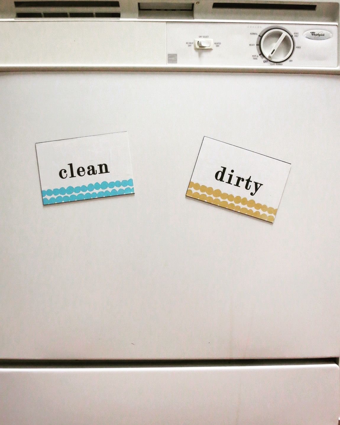 Dishwasher Magnet Signs With Scandinavian Print Using Microsoft Word ...