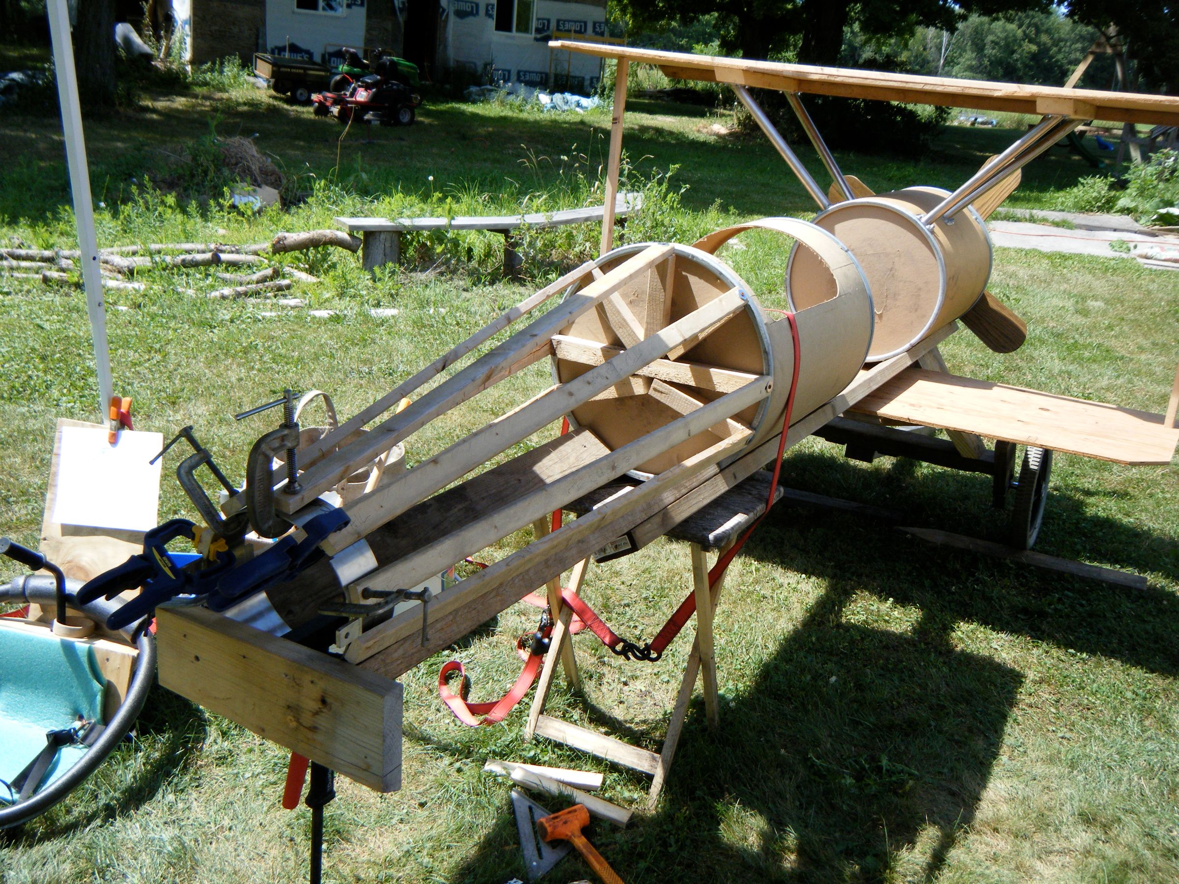 Cardboard Barrel Biplane. the Flyin' Lion : 23 Steps (with Pictures ...