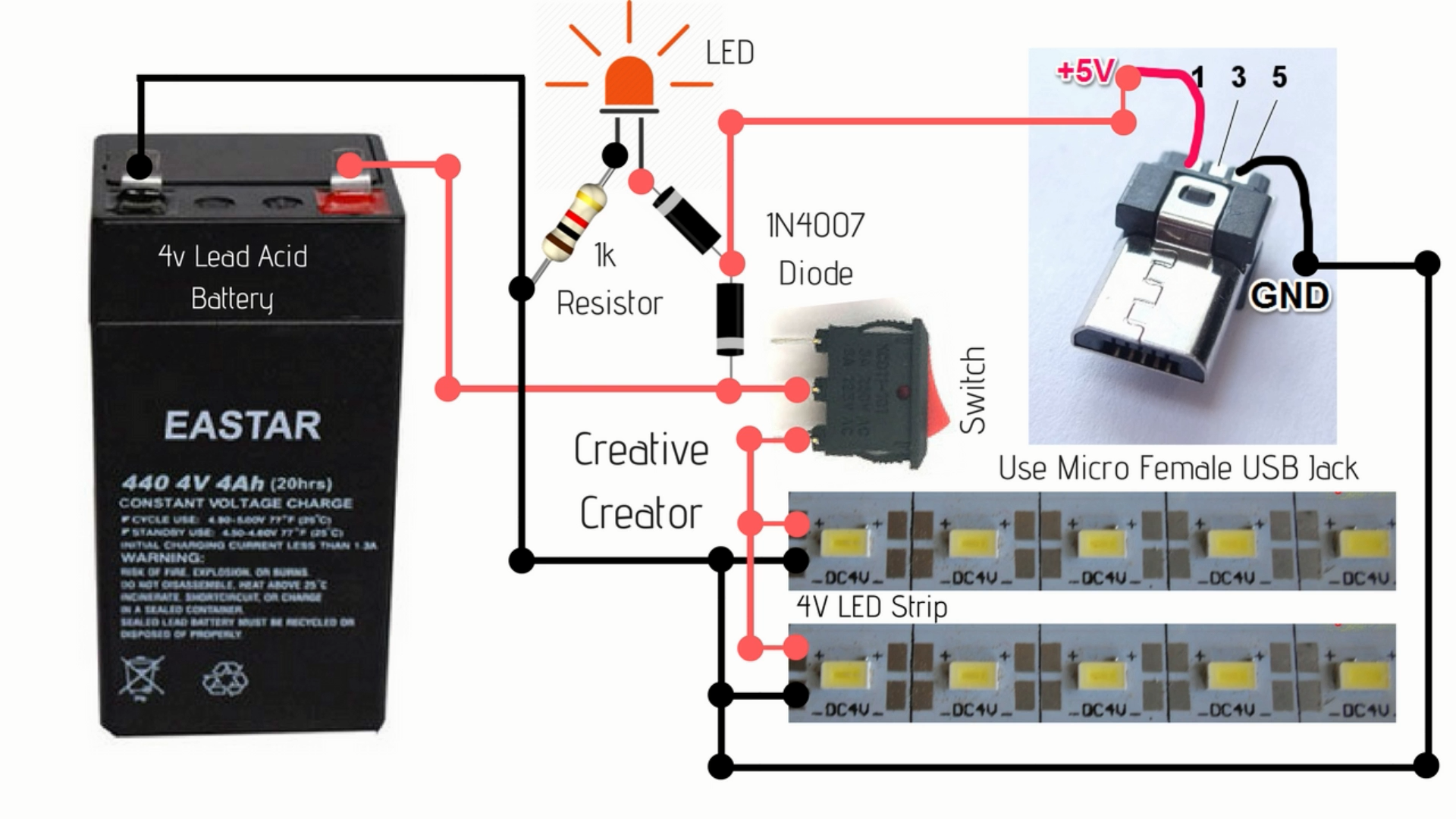 How to Make Super Bright Flash Light With LED - DIY: Super Bright Light ...