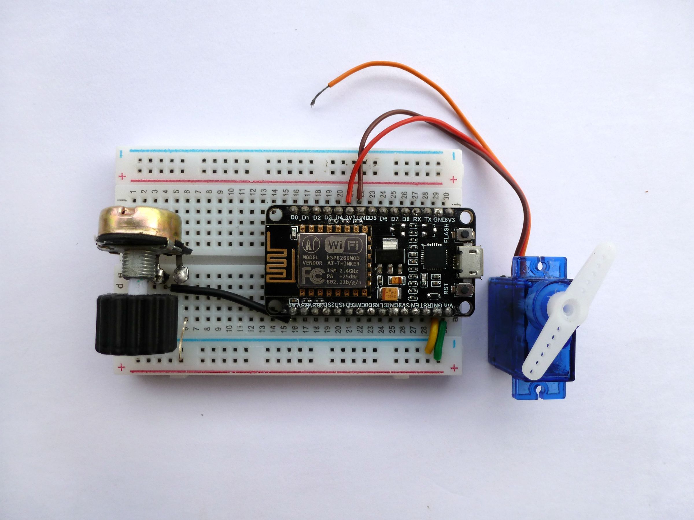 Control Servo Motor Using Potentiometer : 6 Steps (with Pictures ...