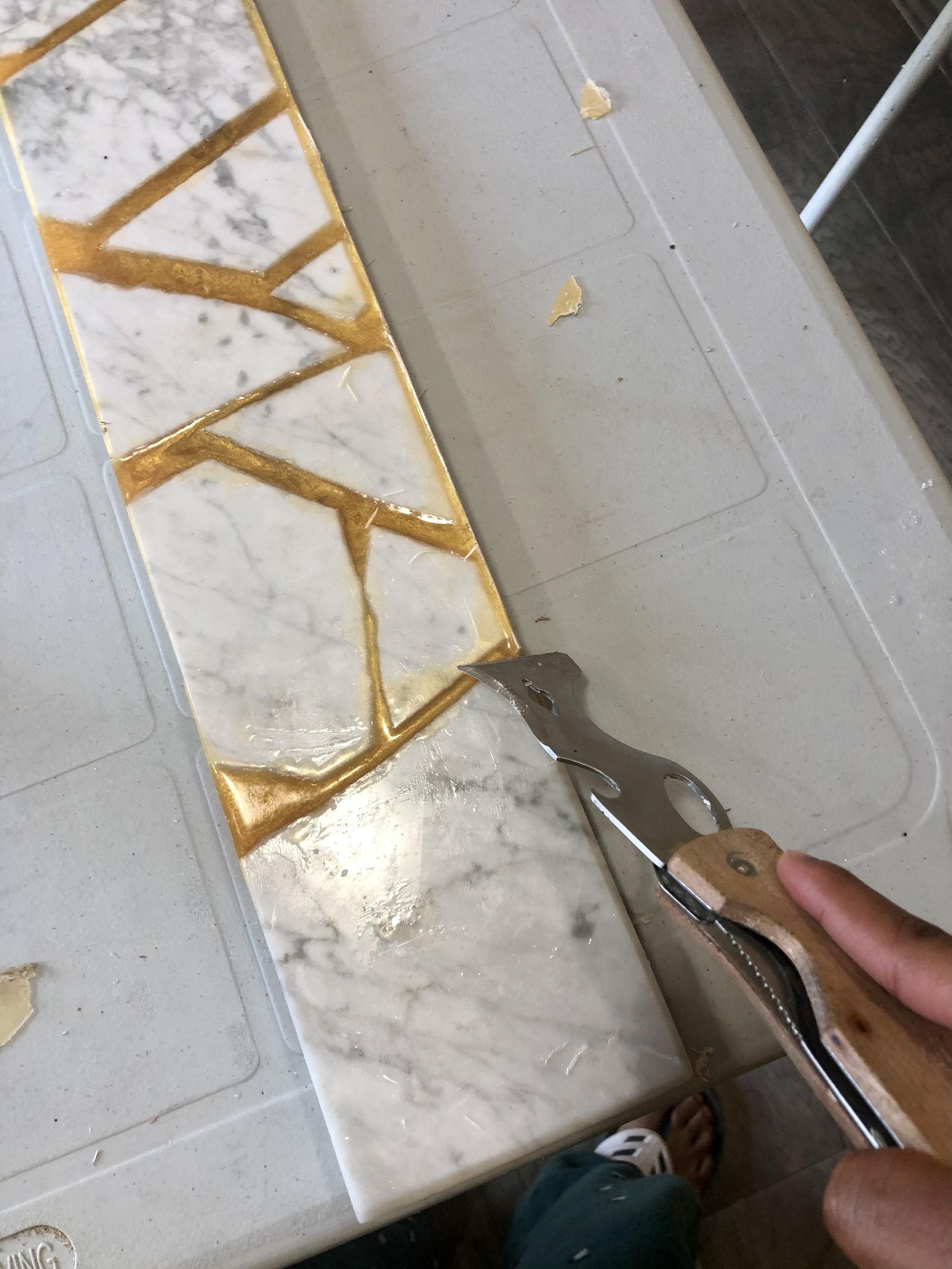 Stormy Marble Repair With Gold! : 16 Steps (with Pictures) - Instructables