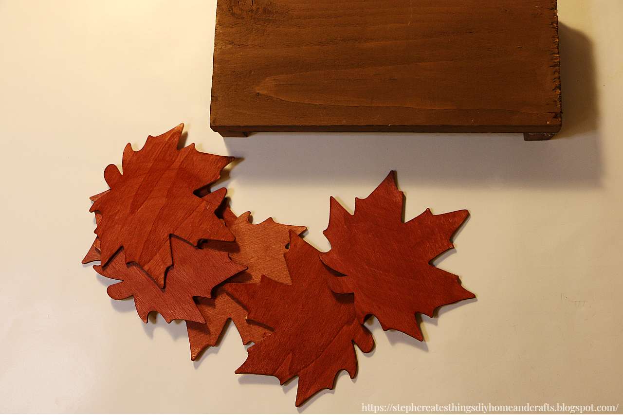 Easy Autumn Leaf Wood Riser | Using Dollar Tree Wooden Leaves : 6 Steps (with Pictures ...