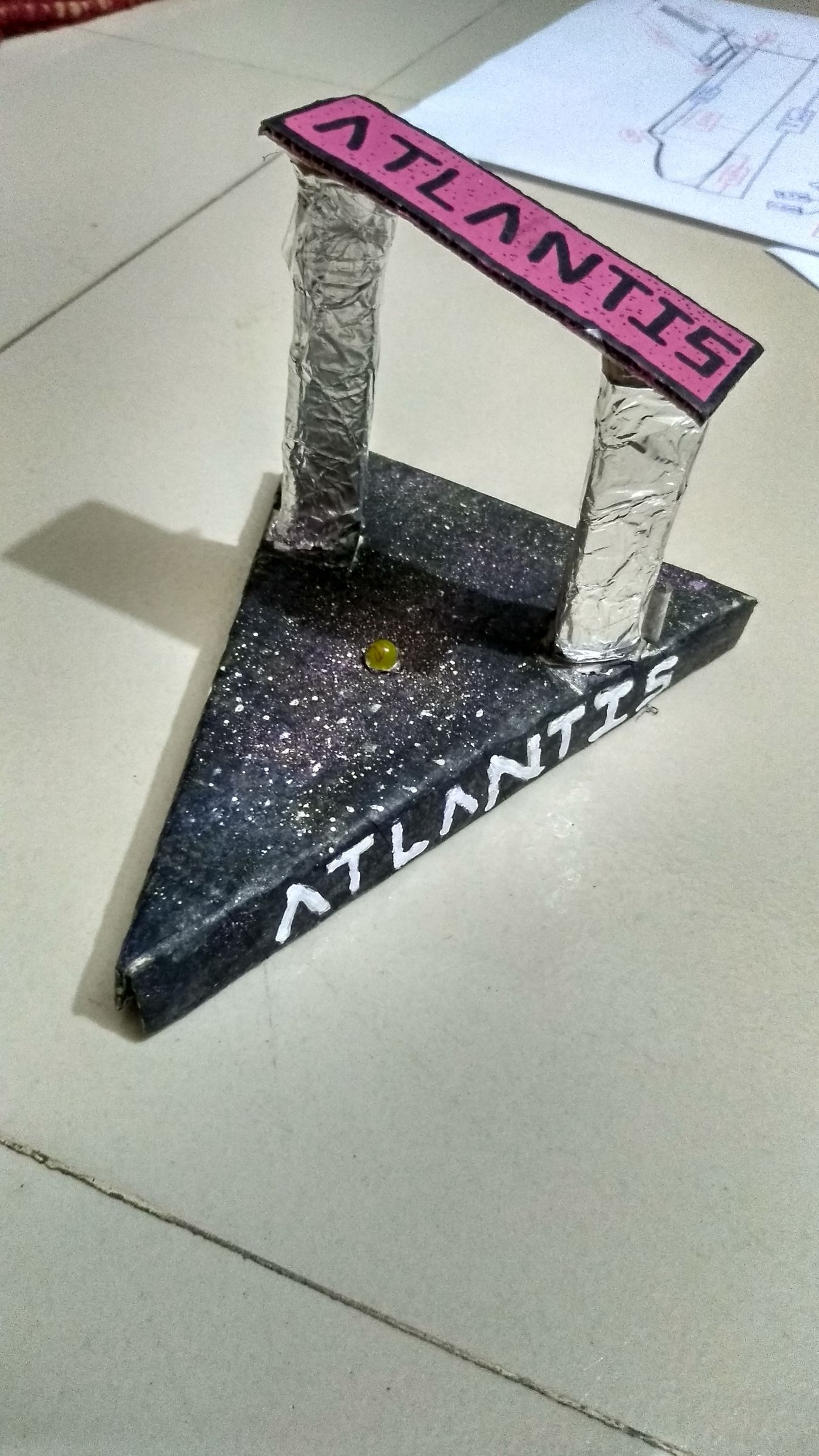 Space Shuttle Atlantis Cardboard Model (With Detachable Cardboard Stand ...