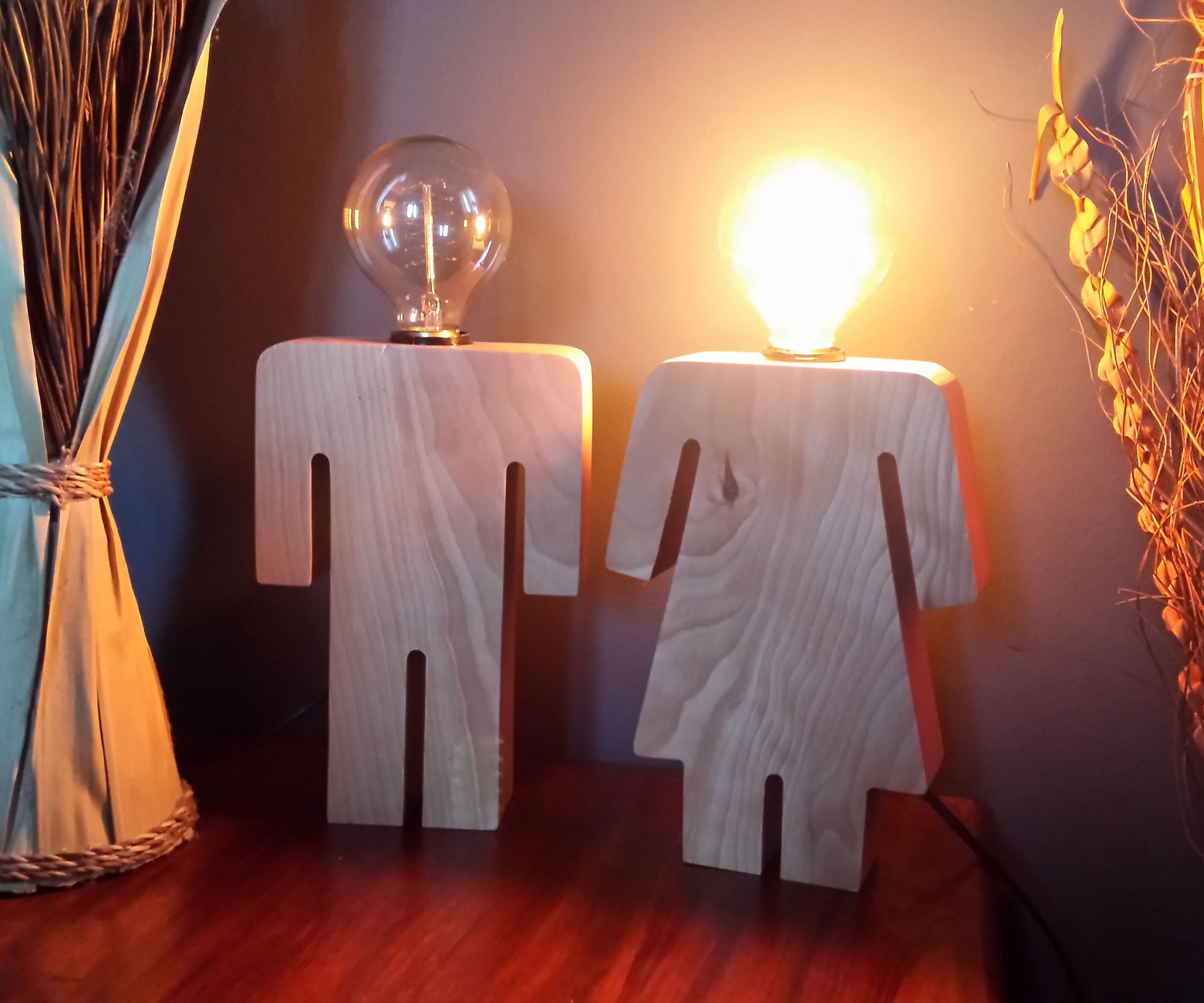 Restroom Sign Inspired Bedside Lamps : 7 Steps (with Pictures ...