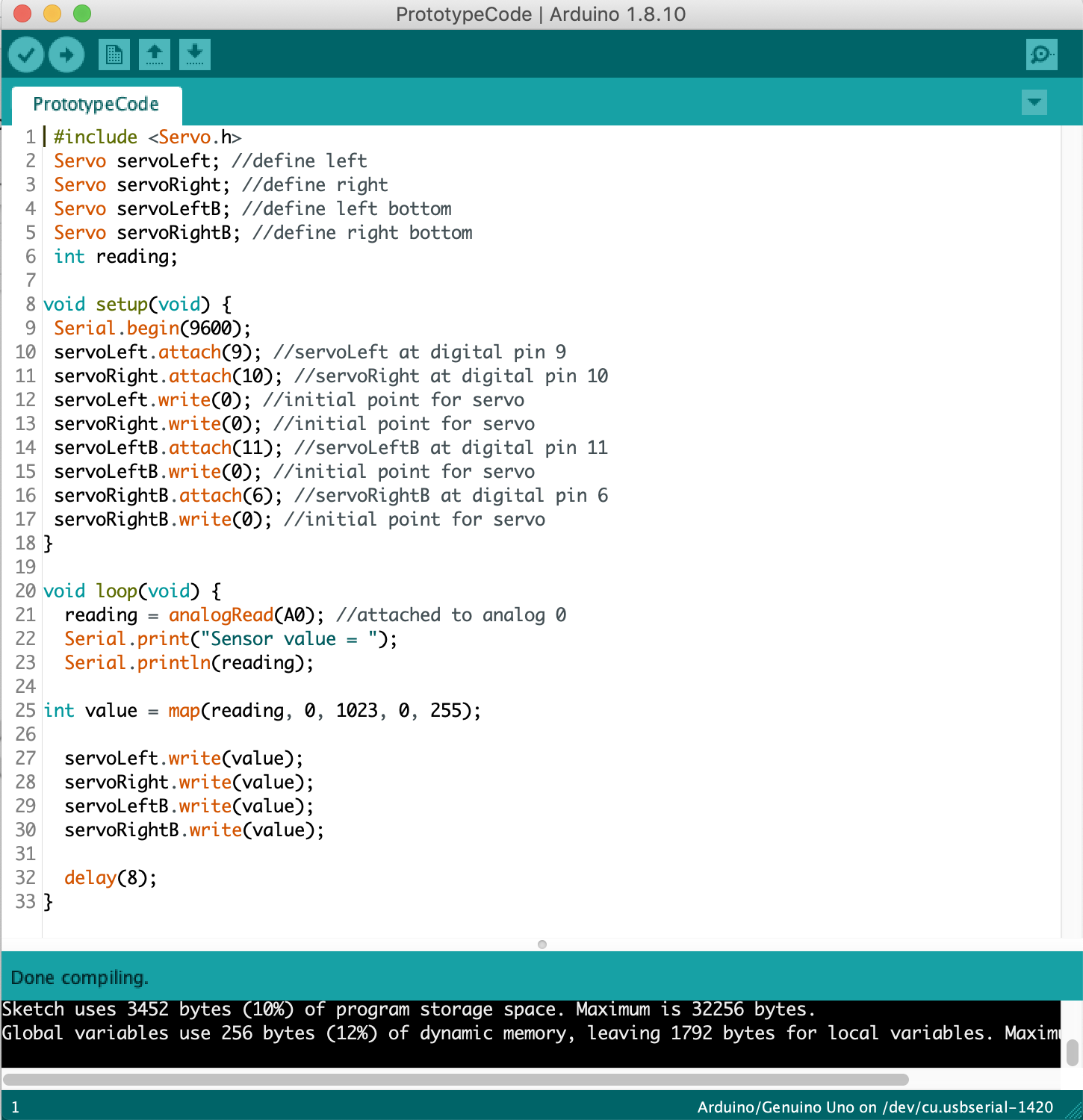 Pressure Sensor & Servo Prototype : 3 Steps - Instructables