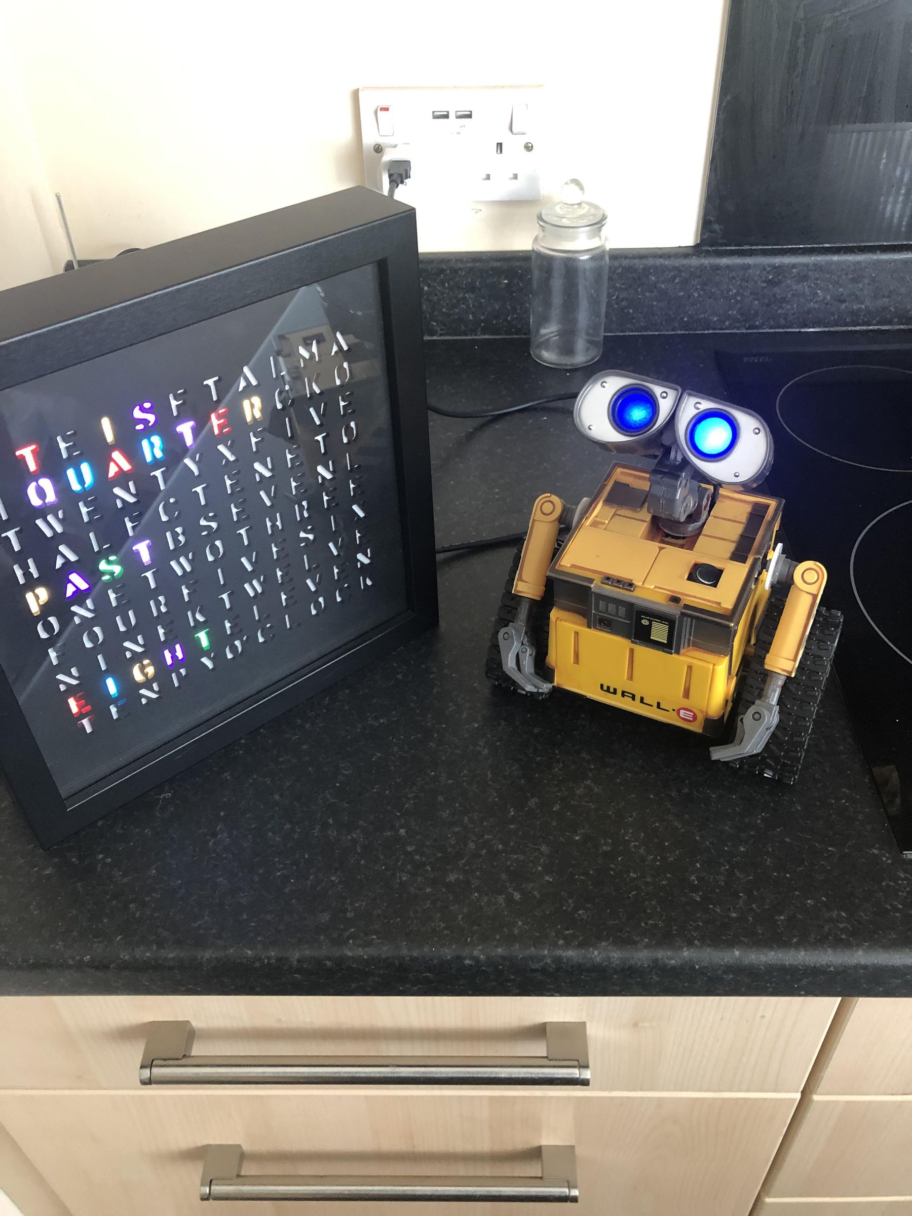 Word Clock,Arduino LED Animated Rainbow Word Clock Using WS2812b Strip ...