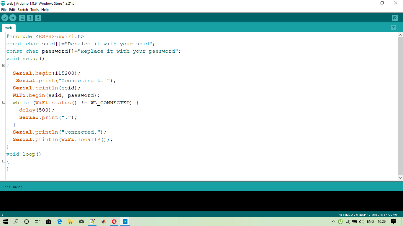 Establishing a WiFi Connection With ESP8266 and Get the Local IP Address : 3 Steps - Instructables
