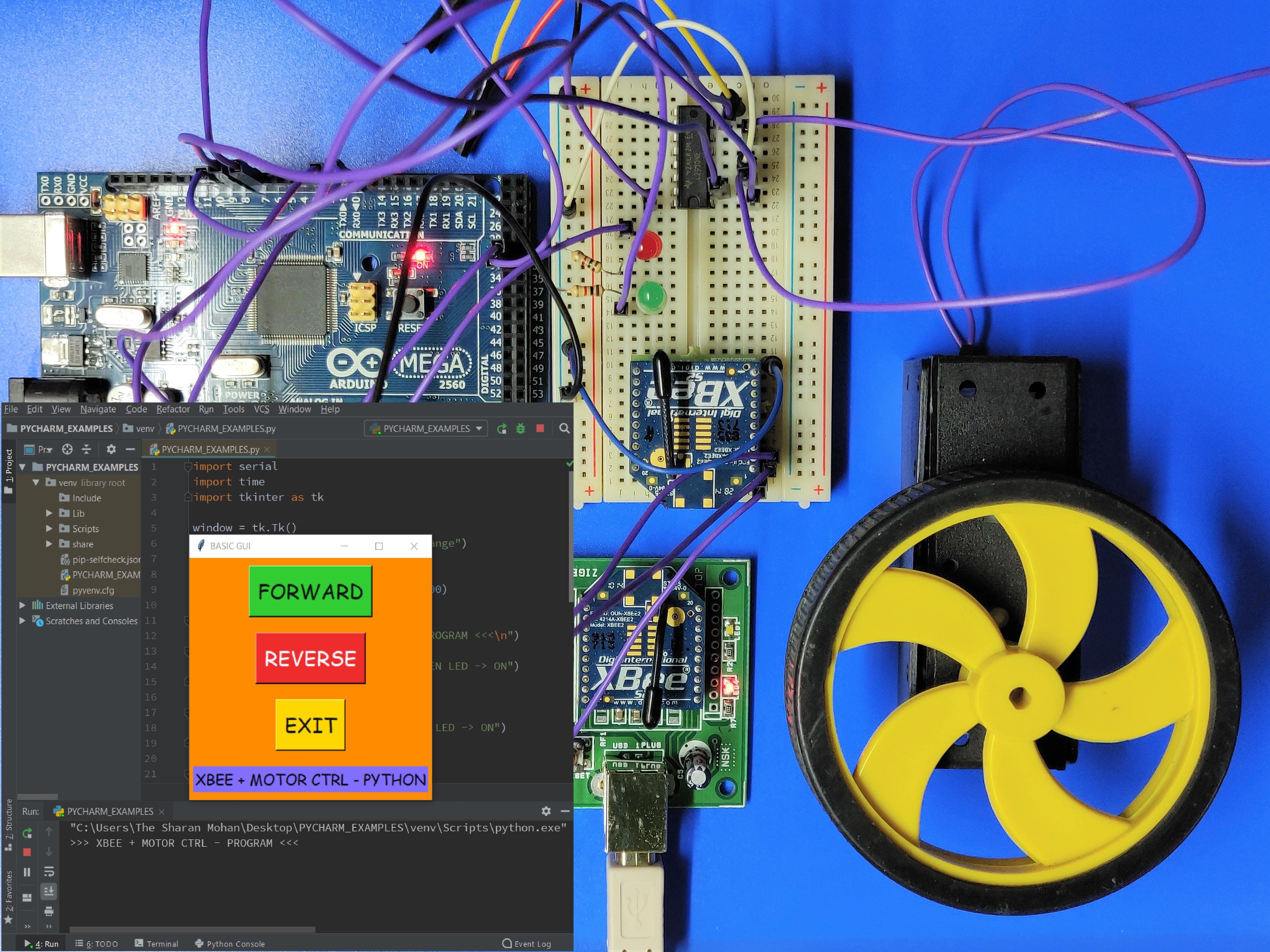XBEEs + Python (pySerial) + Arduino + DC Motor : 18 Steps - Instructables