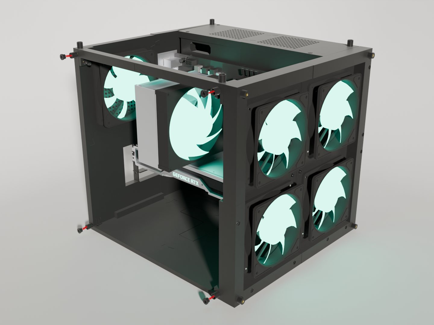 LilCubey - a 3d Printable MATX Acrylic Cube Pc Case : 27 Steps ...