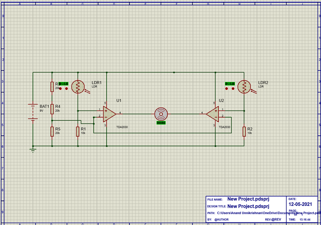 Solar Tracker Schematic
