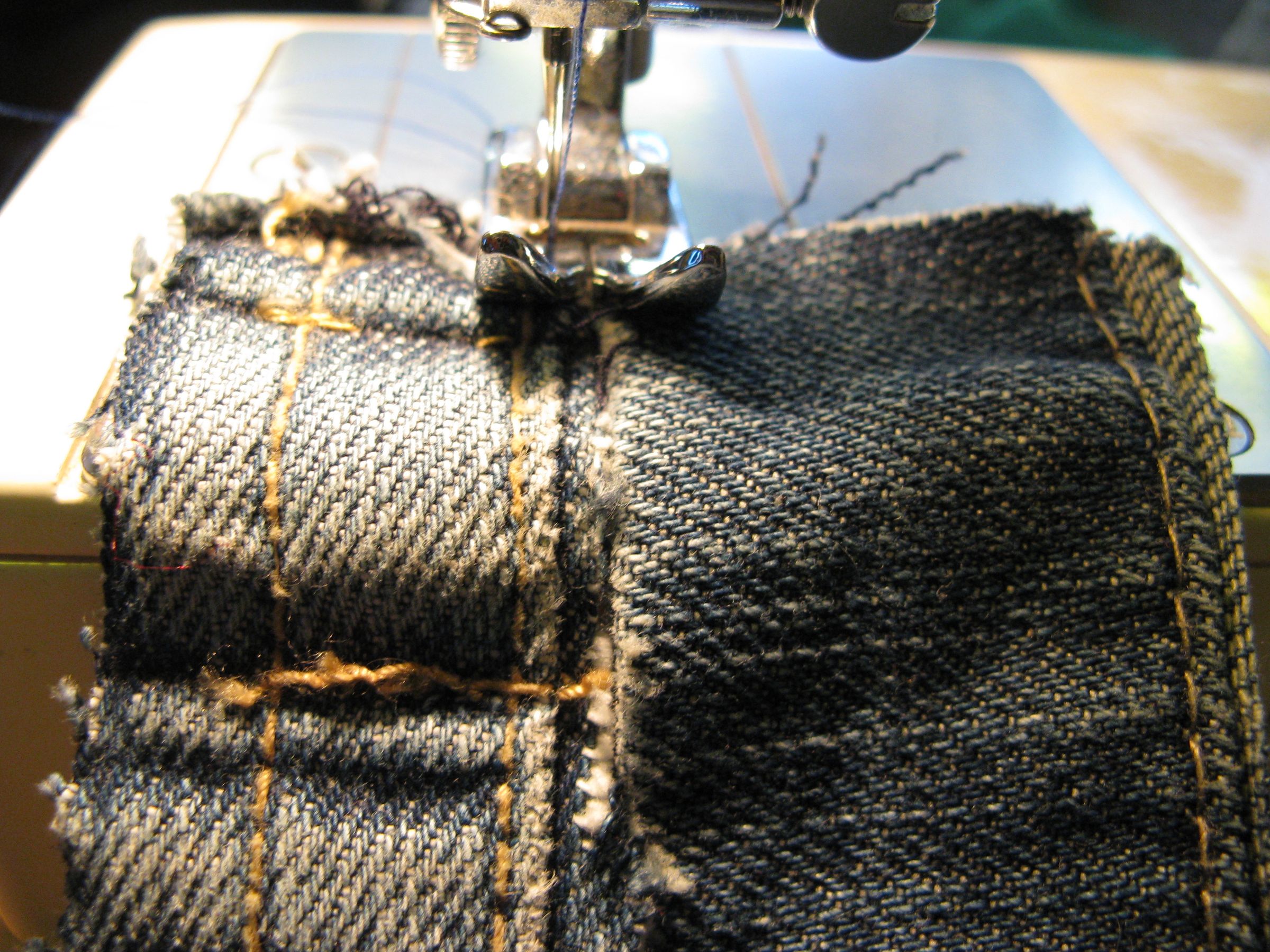 Recycle Denim: Floor Mat From Waistbands and Inseams : 5 Steps (with ...