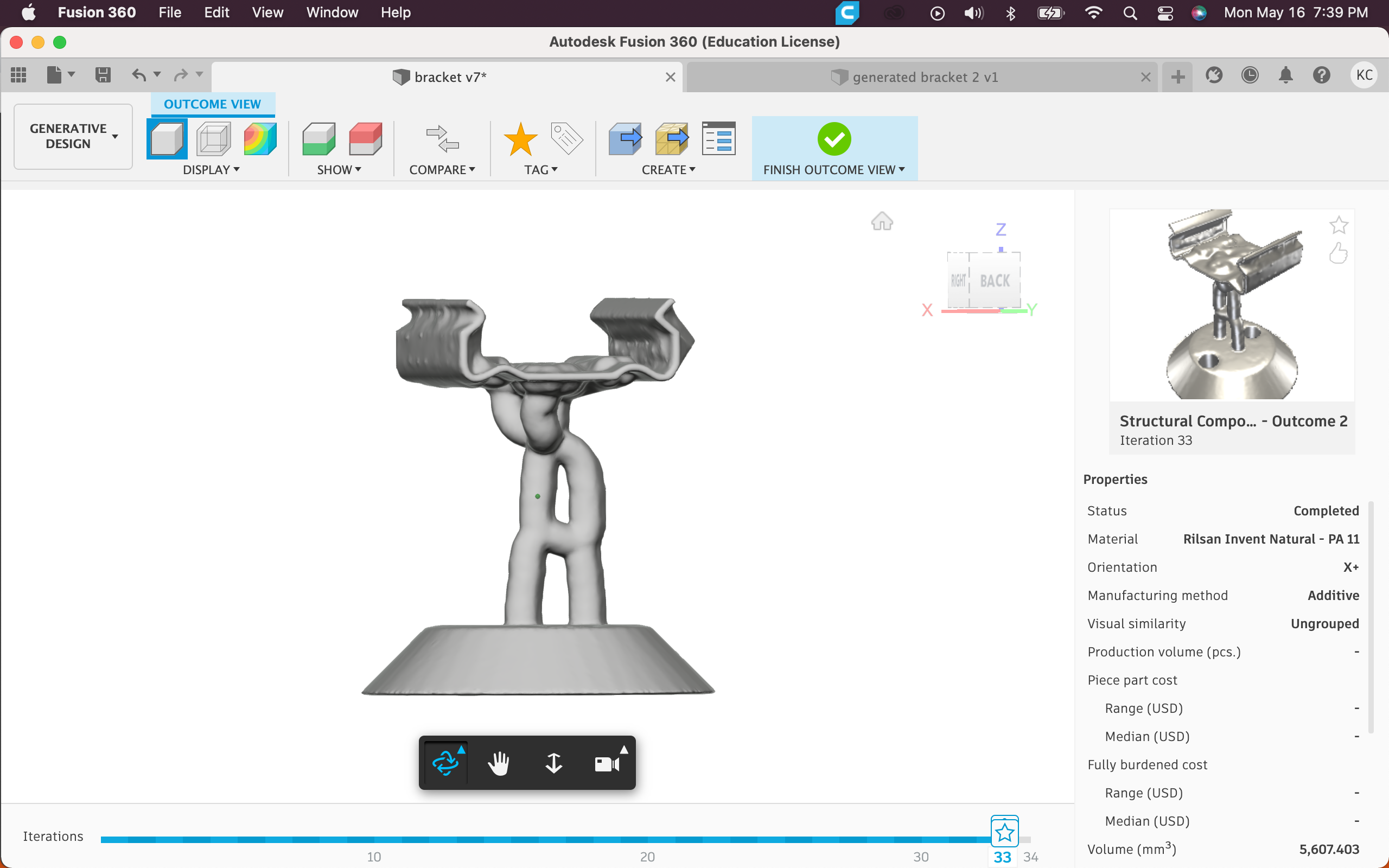 Week 7: Fusion 360 Shape Optimization + Generative Design : 3 Steps ...