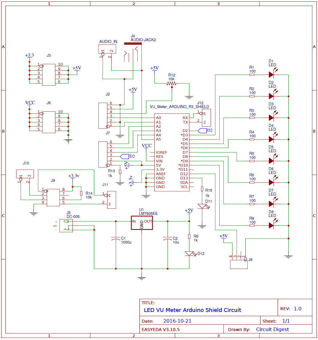 How to Make a LED VU Meter Using Arduino : 6 Steps (with Pictures ...