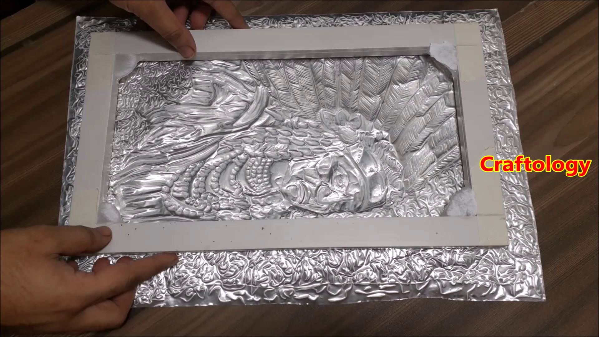 How to Make Red Indian Embossed Painting / Metal Art : 4 Steps (with ...