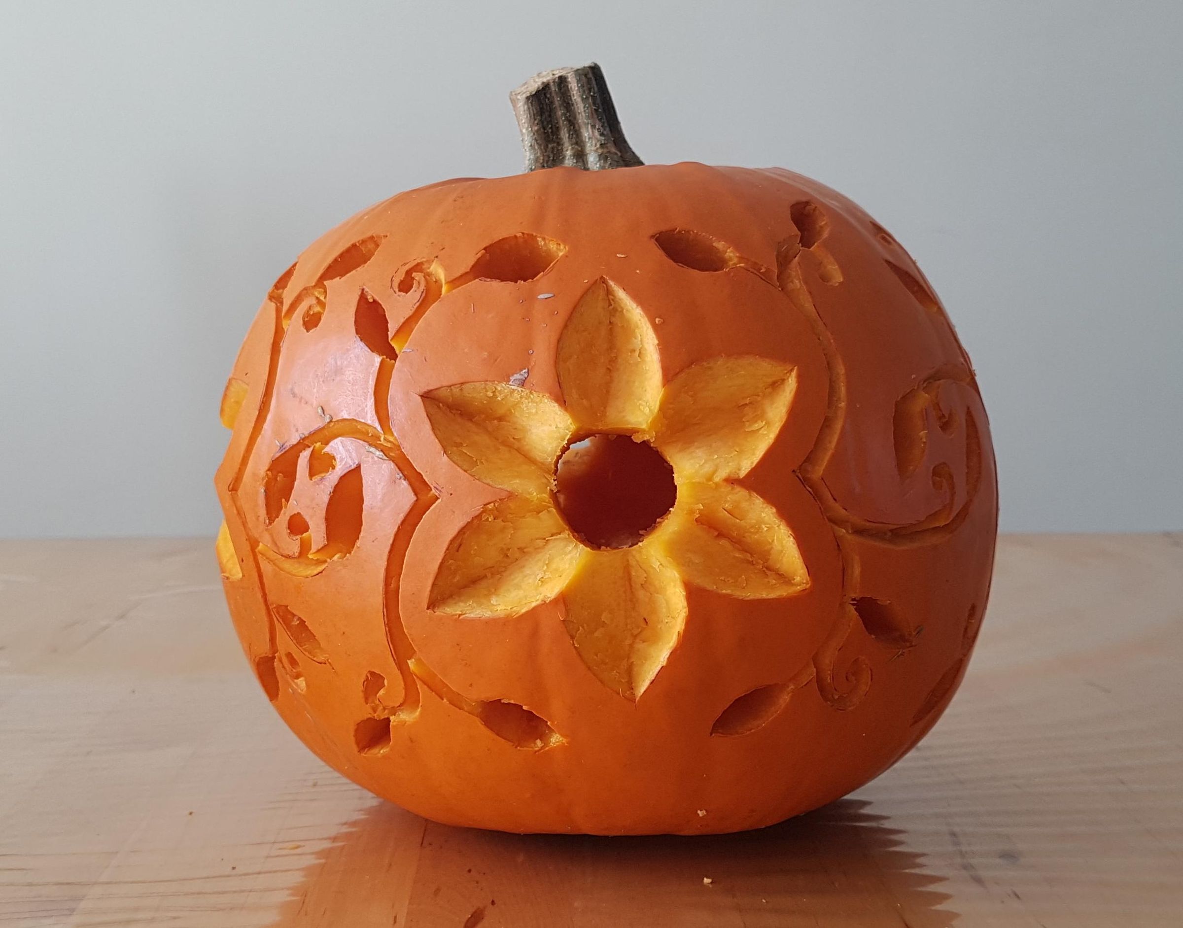 Rose Pumpkin Carving