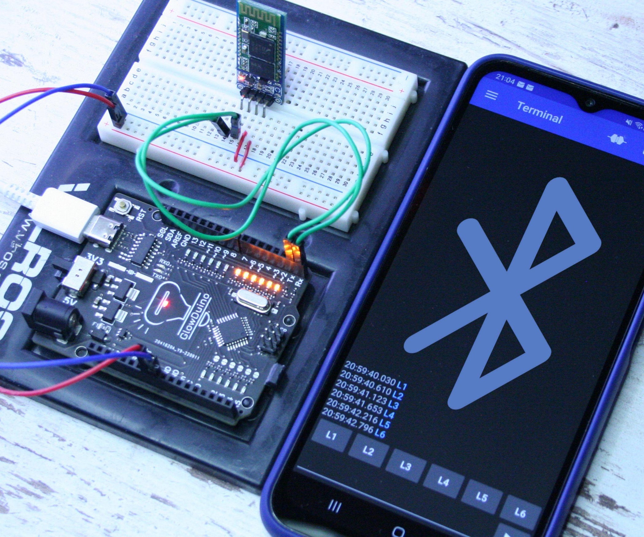 Bluetooth Led Controller With Glowduino 5 Steps Instructables