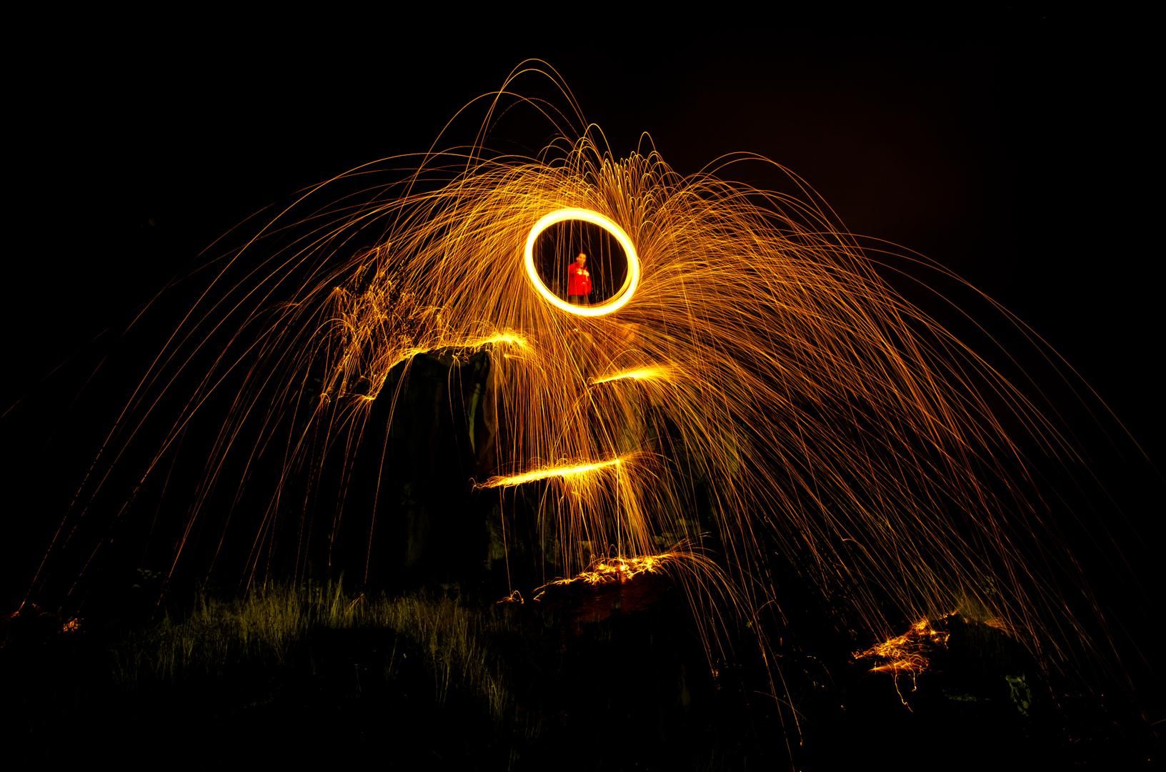 The Ring of Fire: a Cheap Steel Wool Pyrotechnic Display : 12 Steps ...