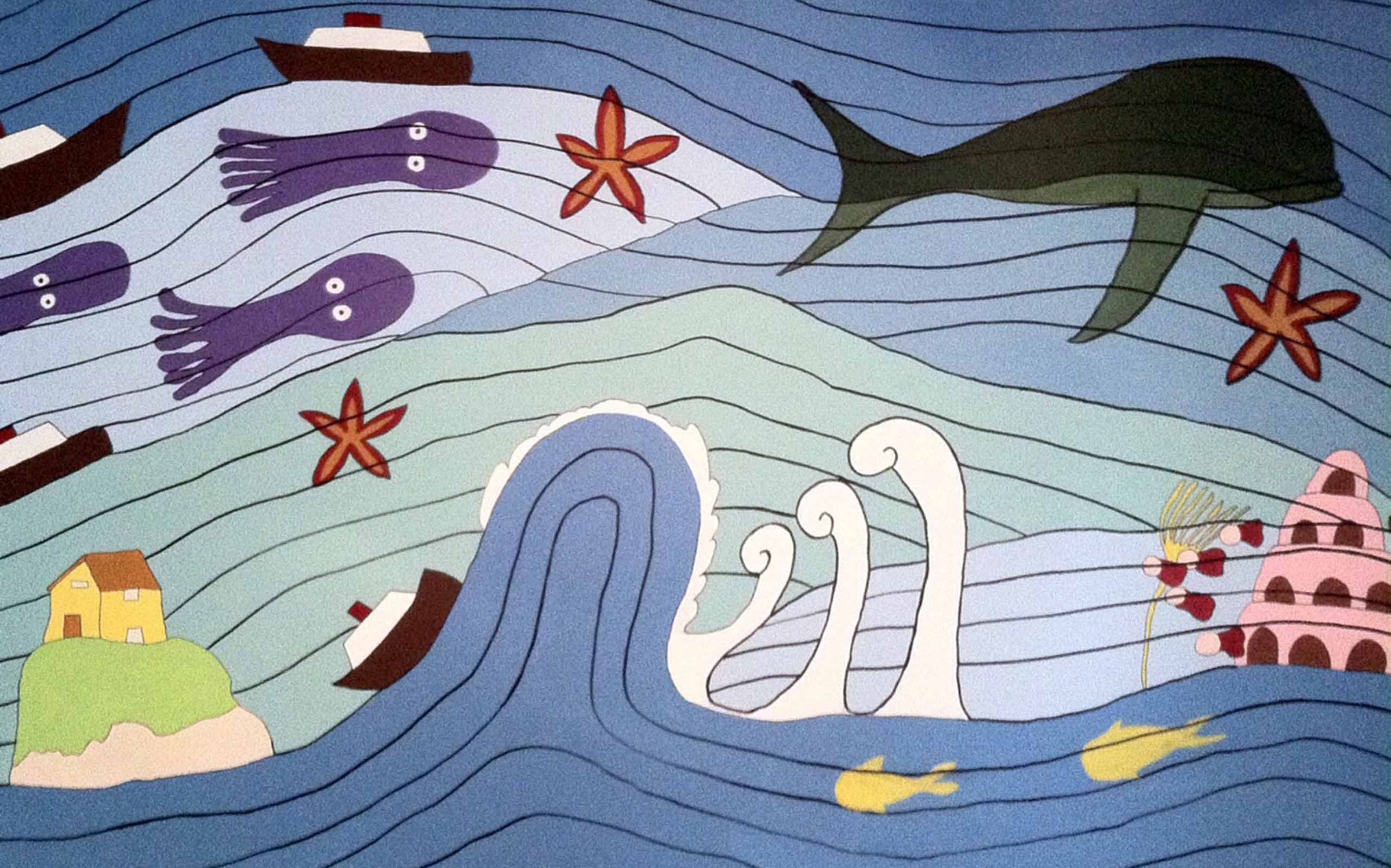 EASY MODE: "Ponyo" Wall Mural : 4 Steps (with Pictures) - Instructables