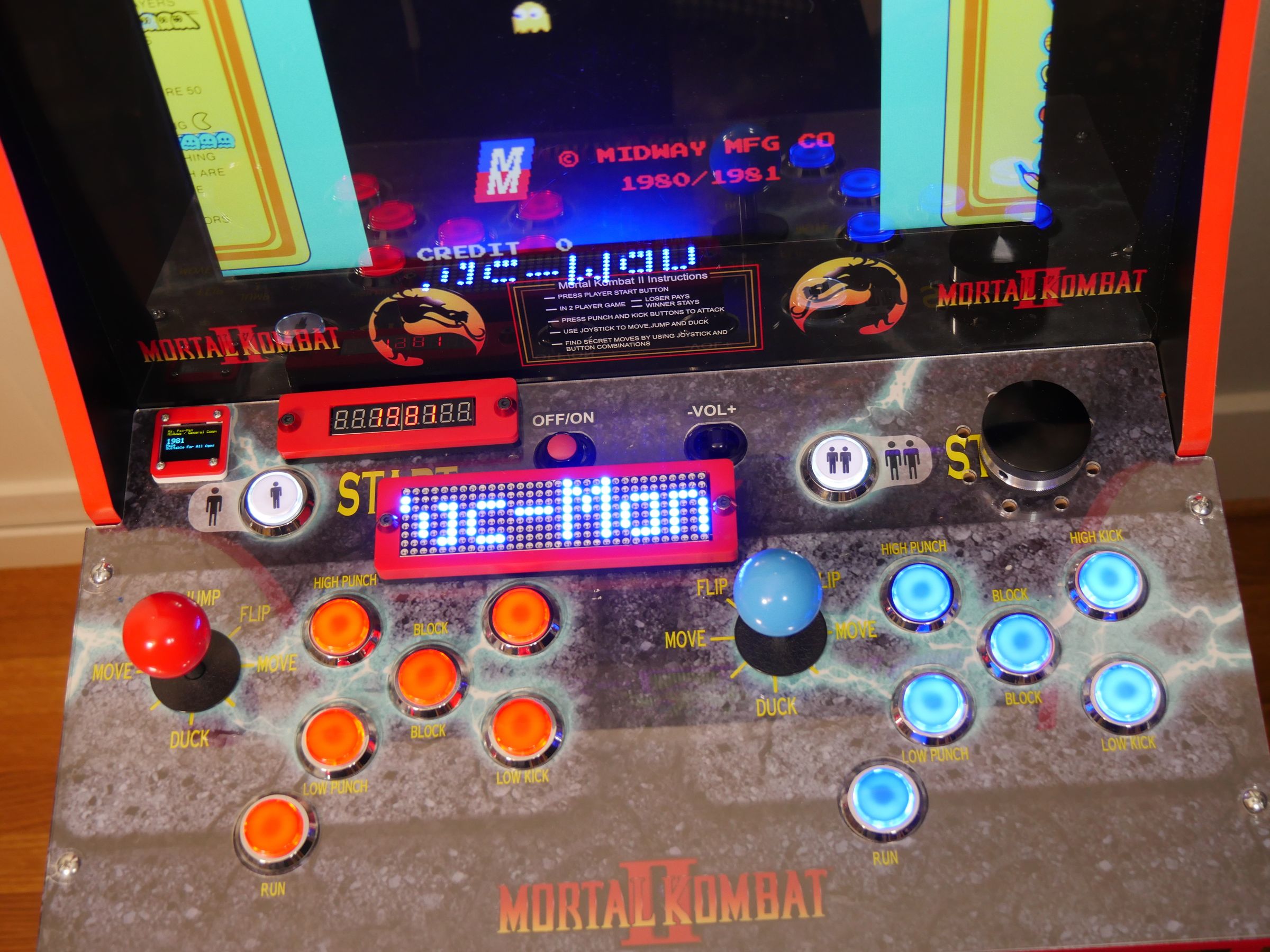 Arcade1Up Mod With LED Marquee and Sub-Displays : 9 Steps (with ...
