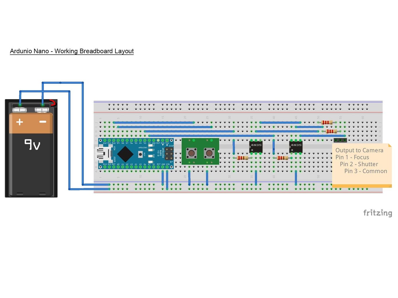 Building Block Arduino Nano Remote Camera Trigger 5 Steps Instructables