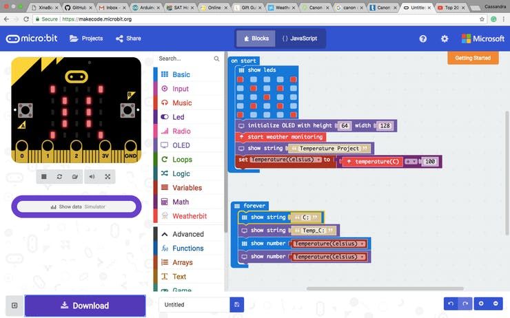 NO Fuss Micro:bit Temperature Monitor : 8 Steps - Instructables