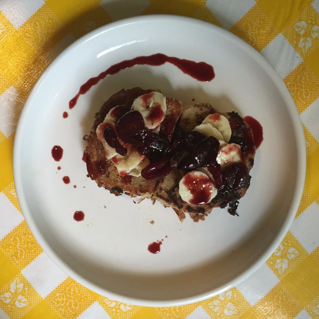 Coconut Rum French Toast With Cherry-Balsamic Compote : 3 Steps ...