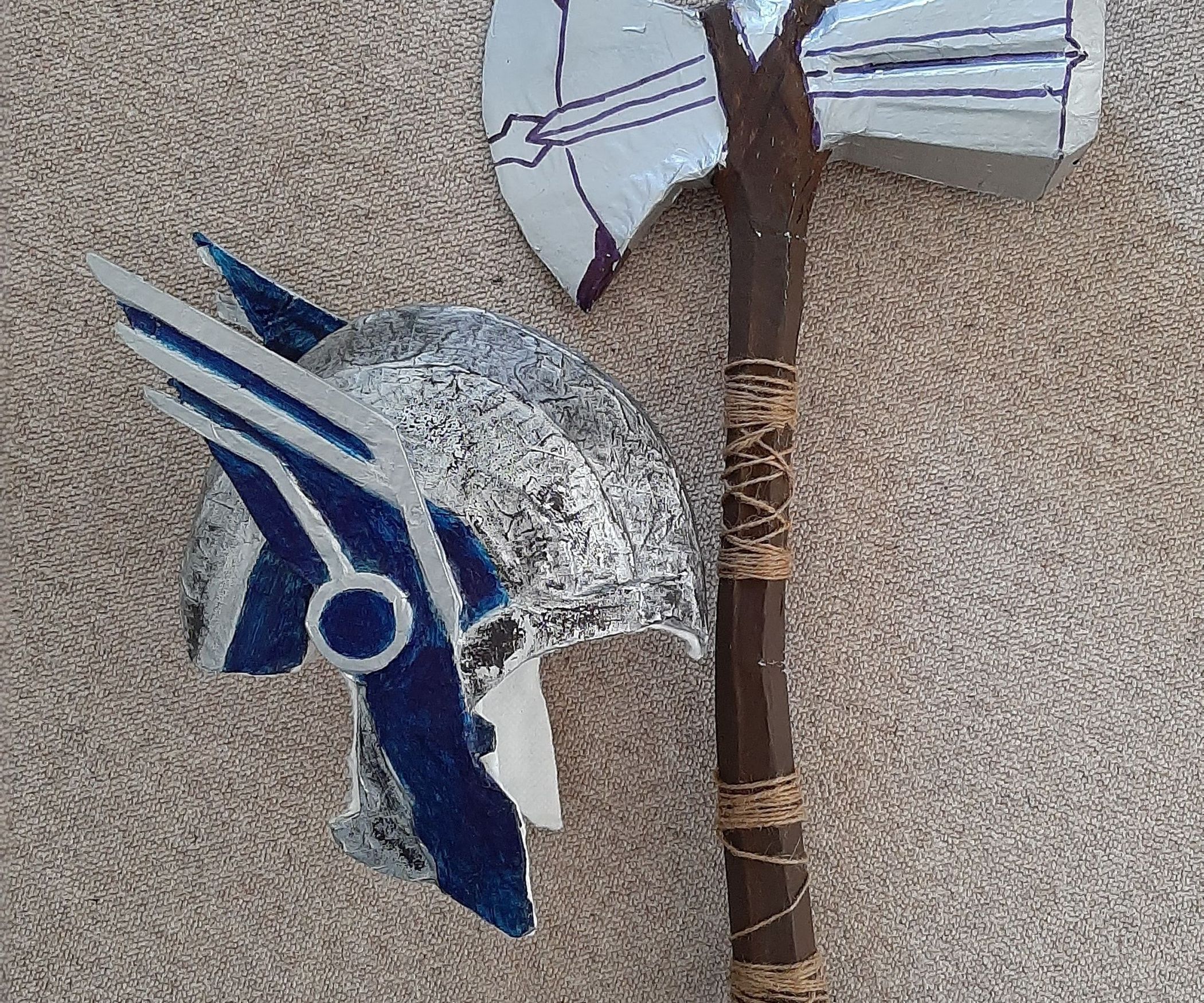Cardboard Stormbreaker and Thor:Ragnarok Helmet : 5 Steps - Instructables