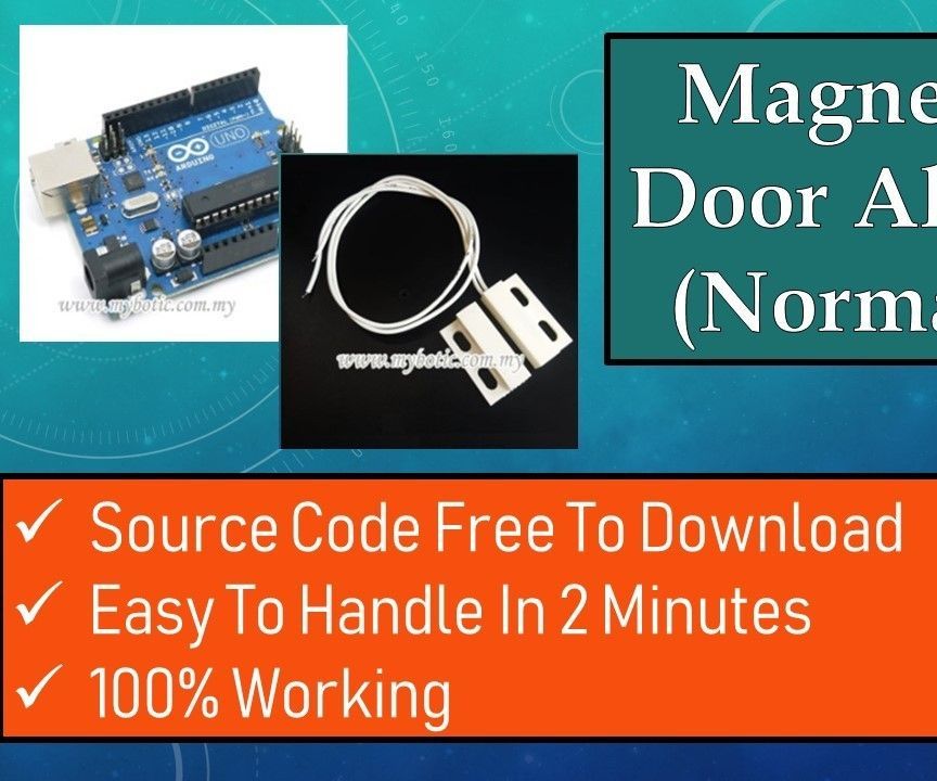 Magnetic Switch Door Alarm Sensor, Normally Open, Simple Project, 100% ...