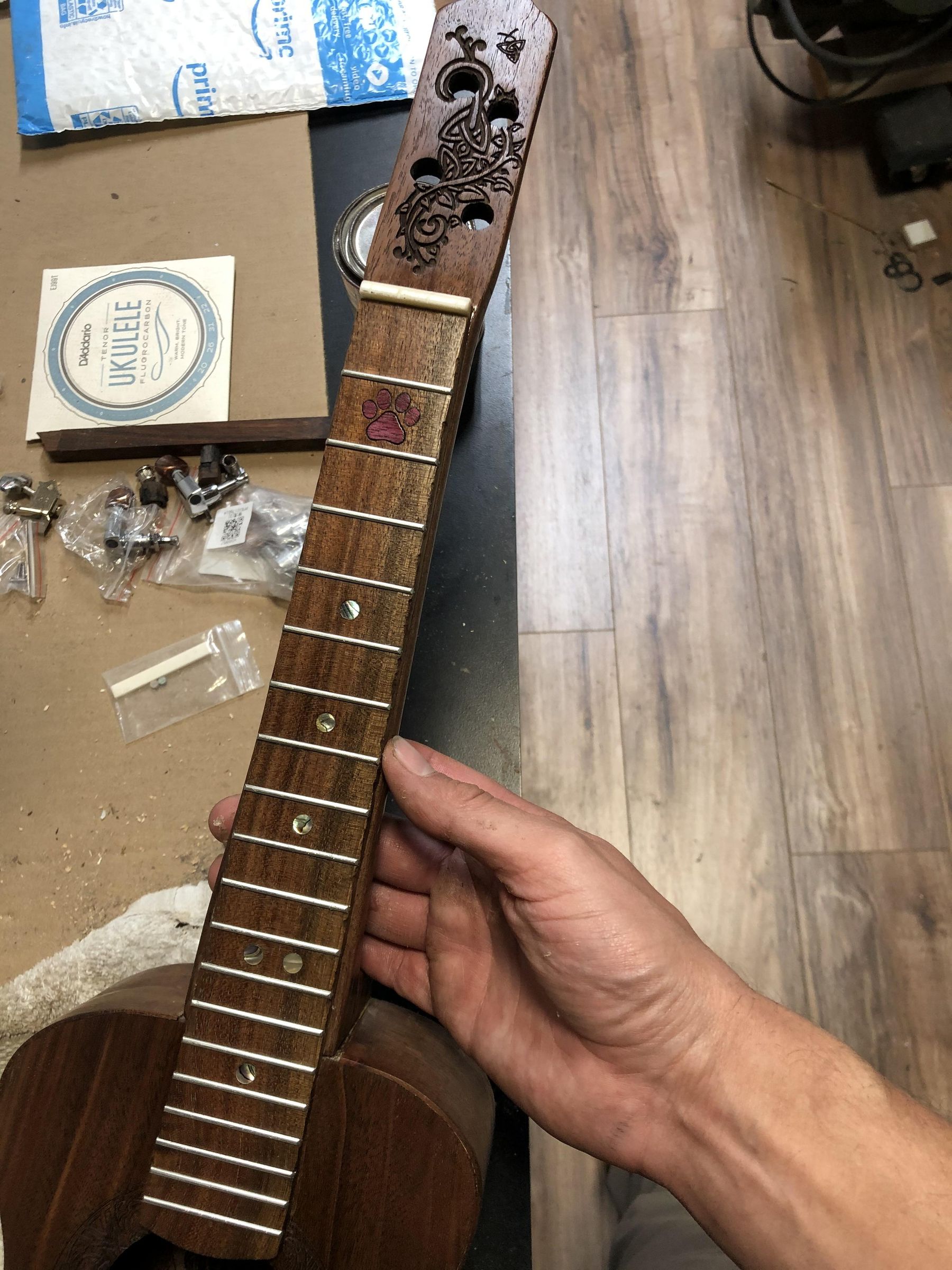 Solid Walnut Ukulele From Walnut Tree Using CNC/ Laser Cutter : 14 ...