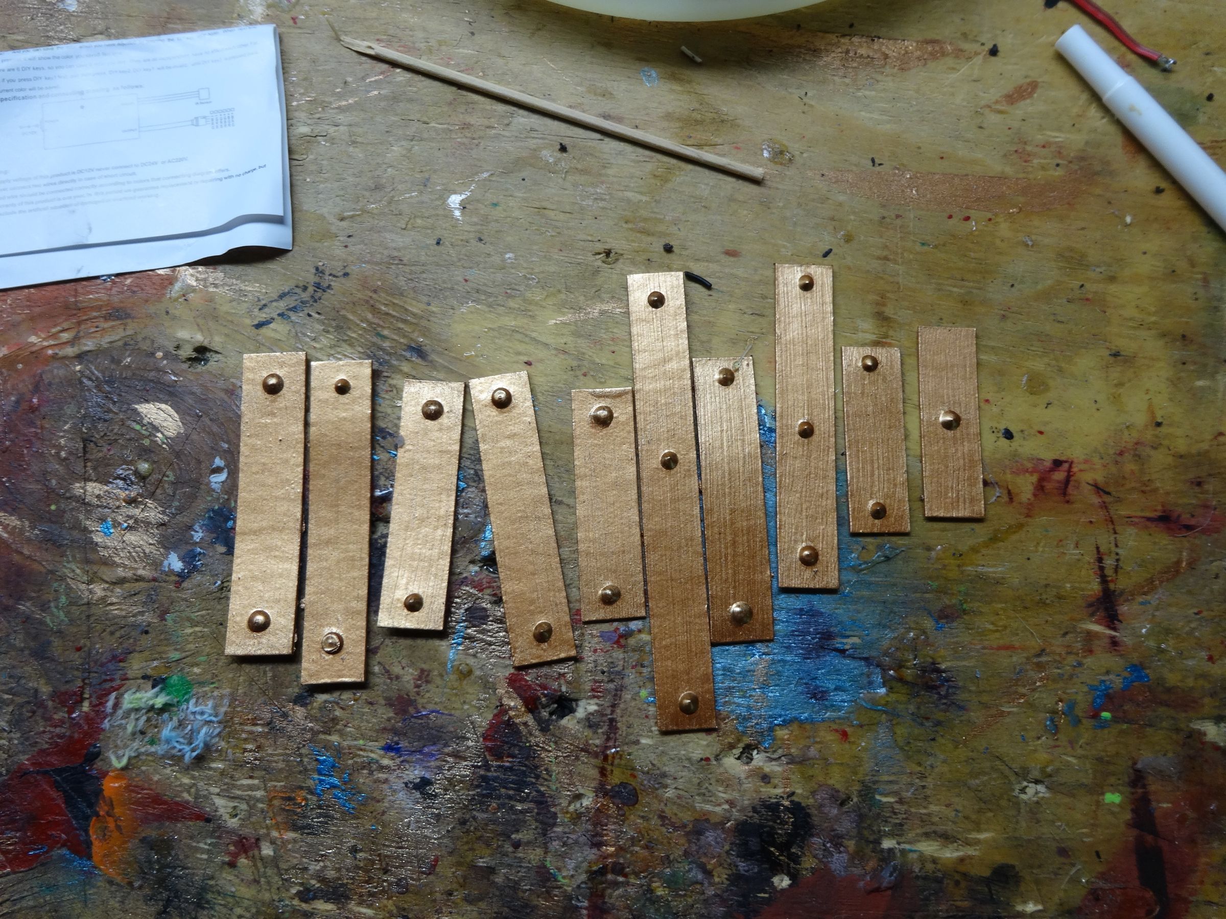 Fake Rivets, Plates and Metal From Paper and Paint : 6 Steps (with ...