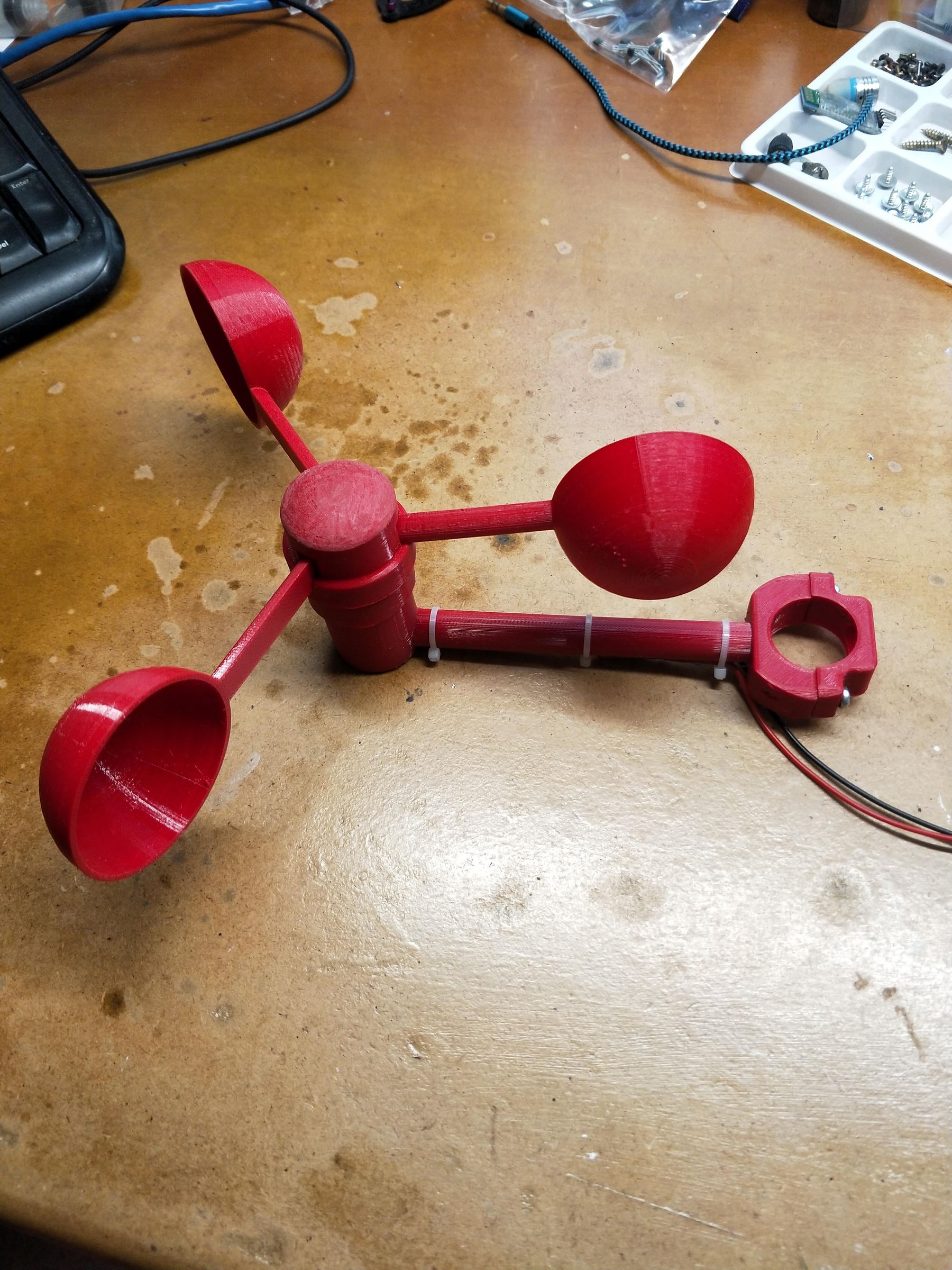 Anemometer, Windvane and Raingauge - 3D Printed and ESP8266 Enabled ...