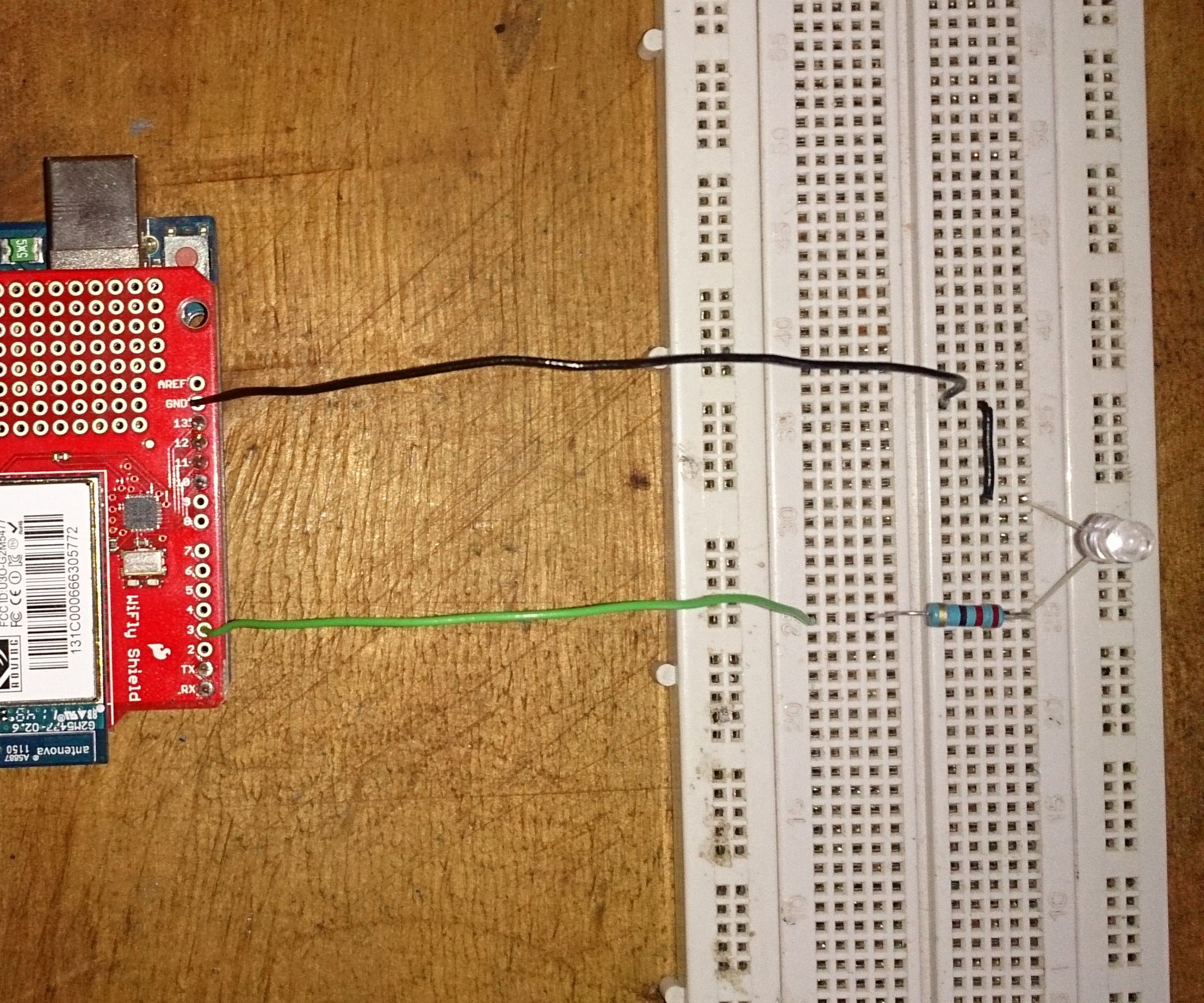 Controlling An Led With Arduino And Wifly Shield 6 Steps Instructables
