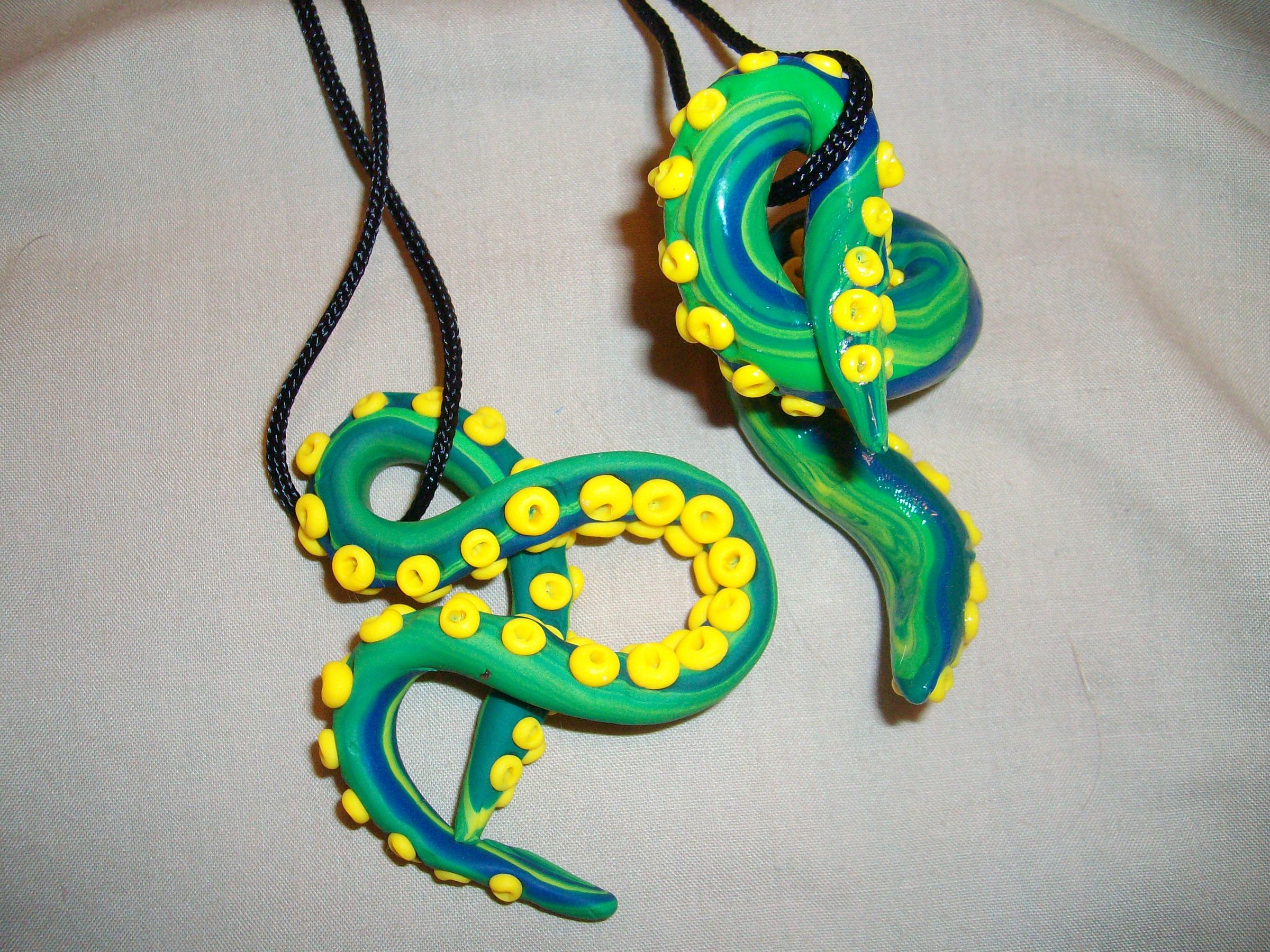 Polymer Clay Octopus Tentacle Ring