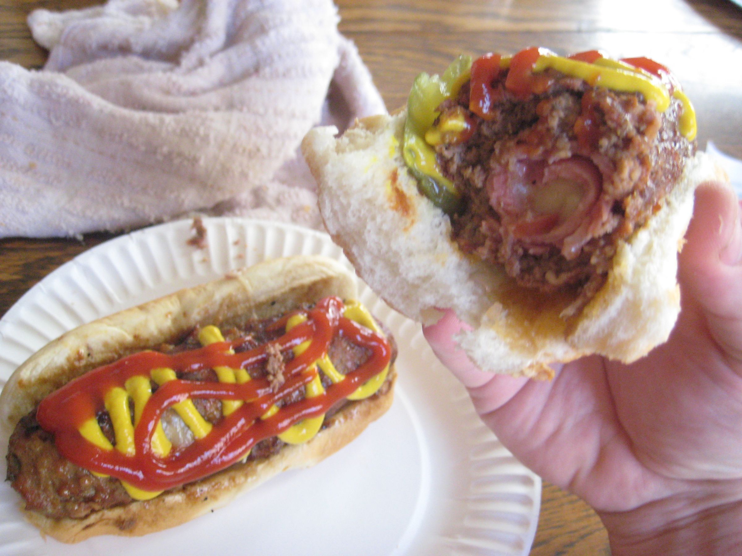 Cheese & Bacon Stuffed BBQ Burger Dogs : 5 Steps - Instructables