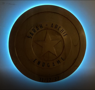 Engraved America Captain 28" Shield With Backlight : 4 Steps (with ...