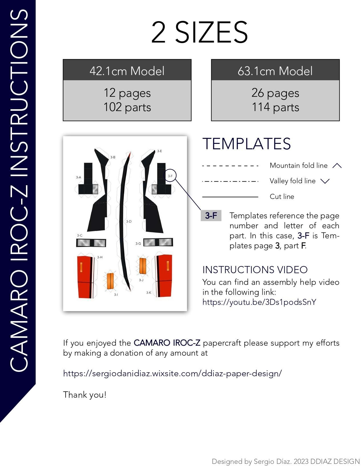 Camaro Z28 IROC-Z DIY Paper-Craft - Instructables