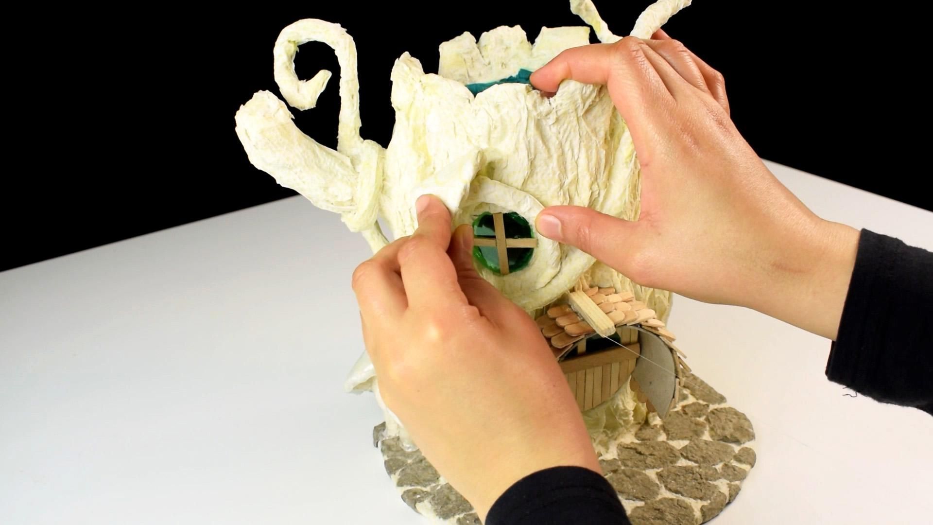 Paper Mache Fairy Garden Tree House : 15 Steps (with Pictures ...