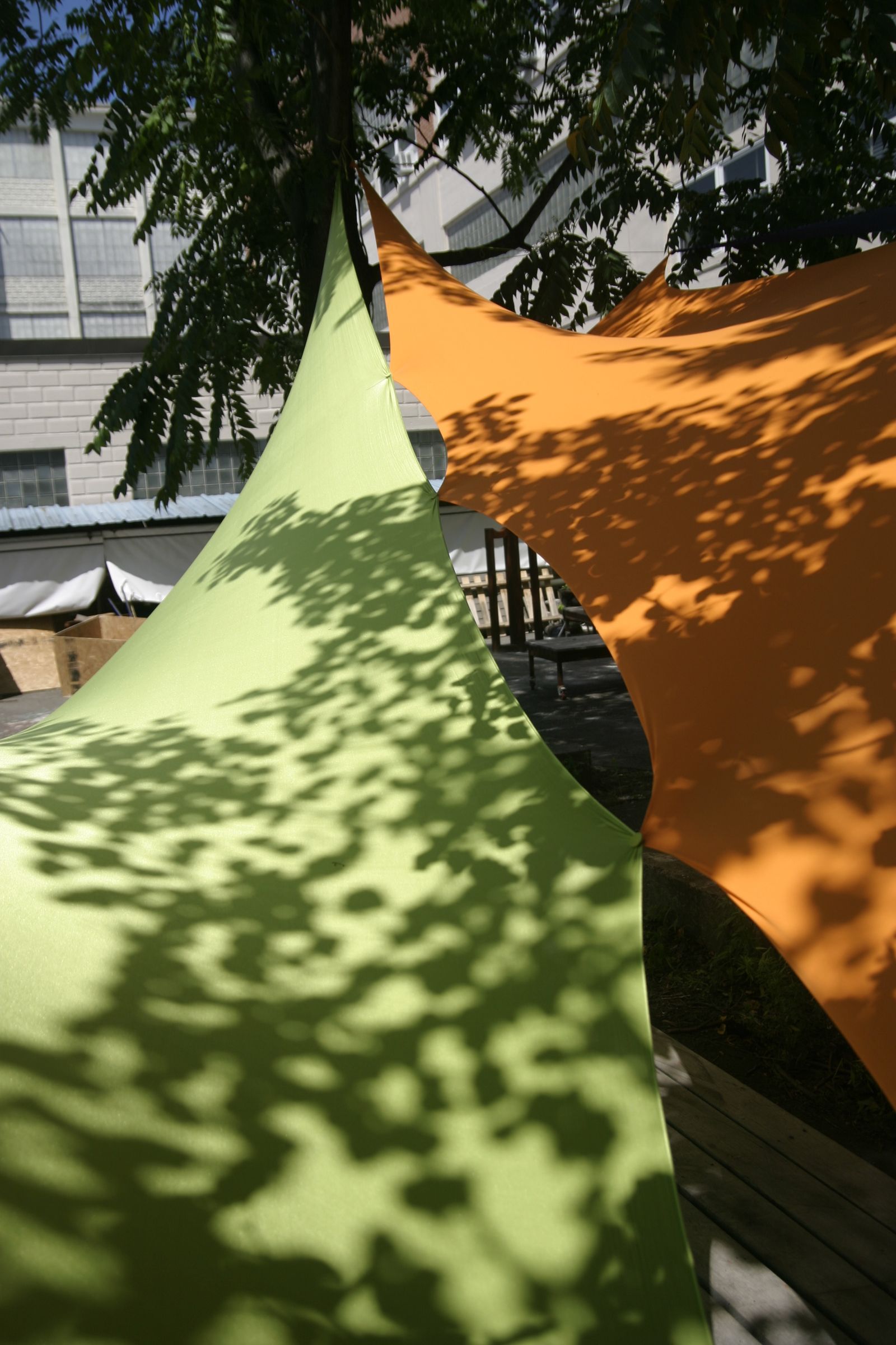 No-Sew Spandex Tensile Shade Structure : 8 Steps - Instructables