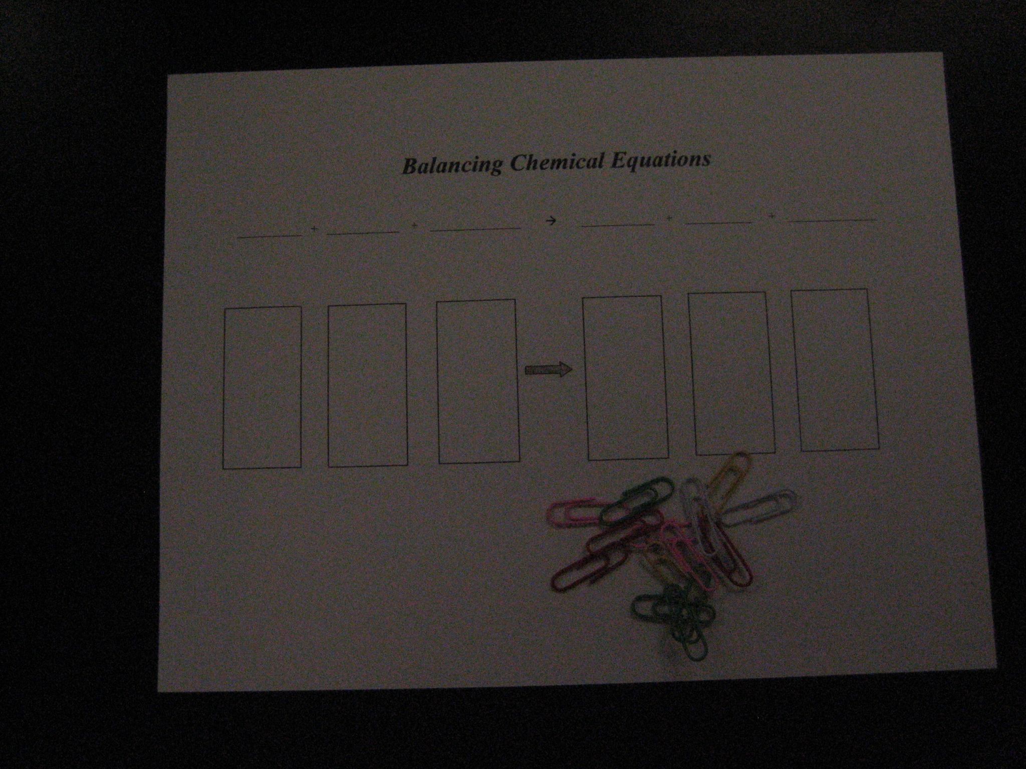 Balancing Chemical Reactions Manipulatives - Instructables