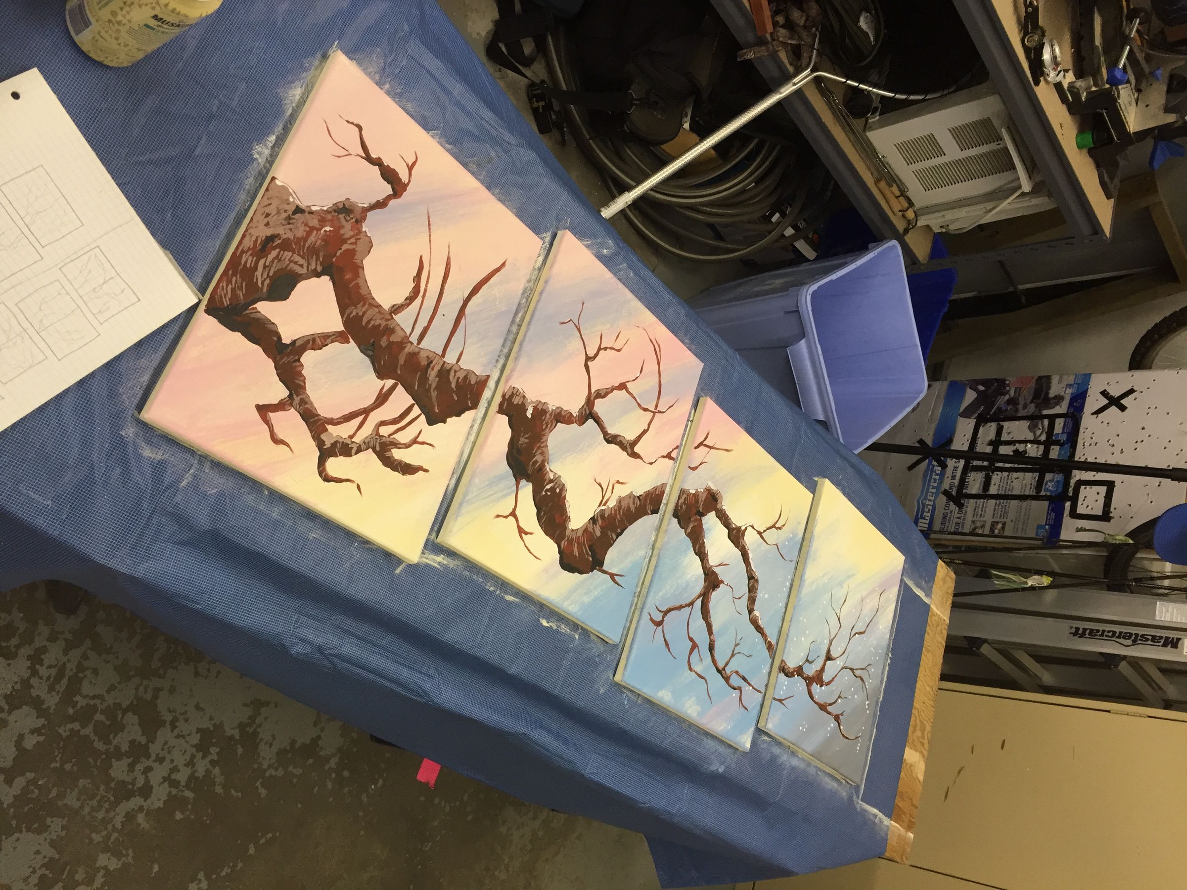 4 Piece Painting - a Walk Through the Seasons : 4 Steps (with Pictures ...